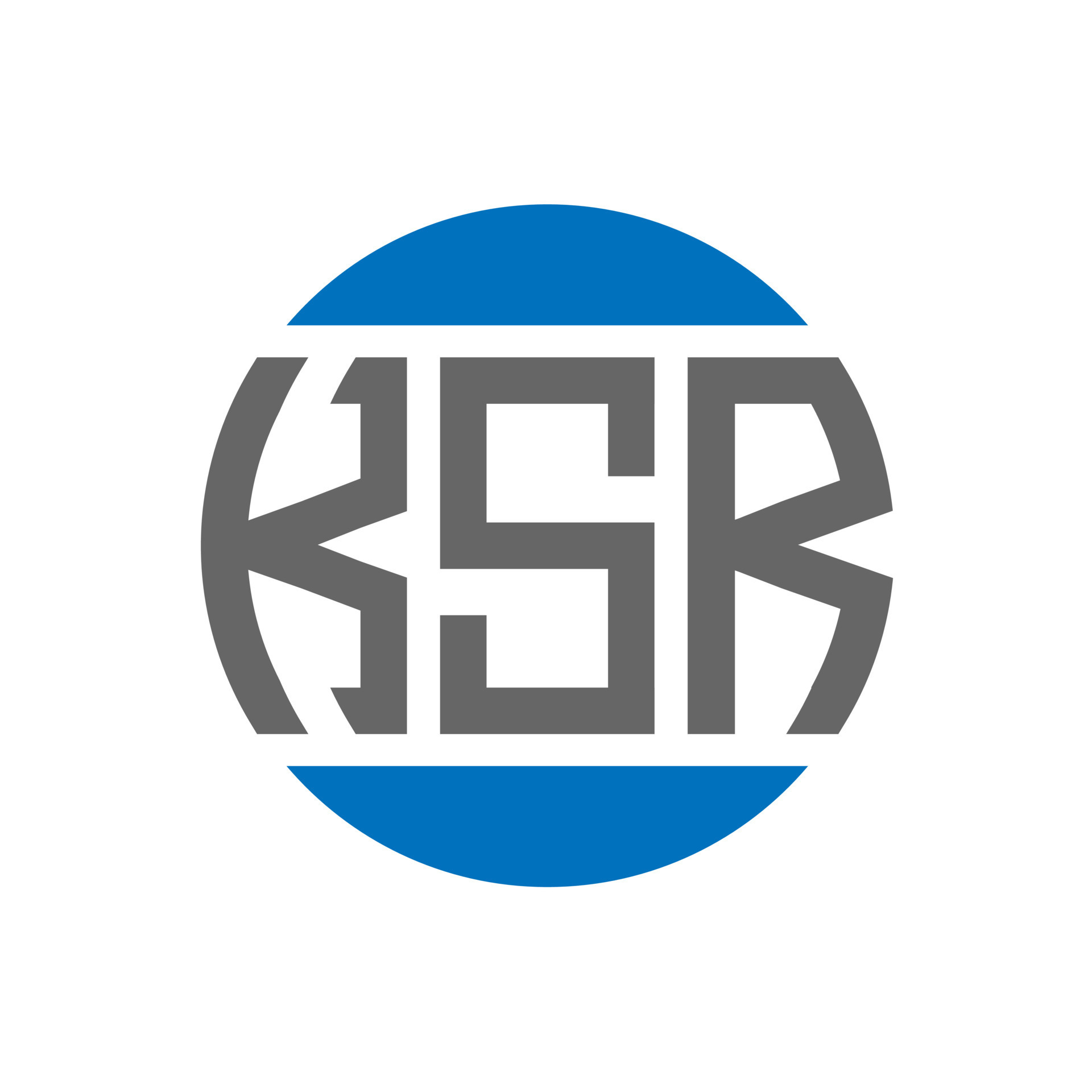 diseño del logotipo de la letra ksr sobre fondo blanco. concepto de logotipo de círculo de ...