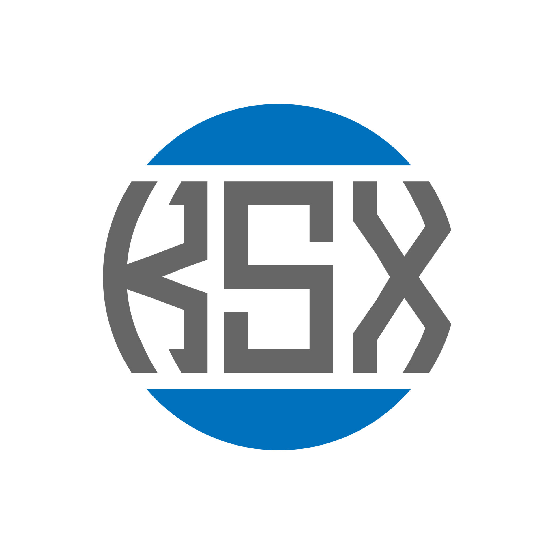 diseño del logotipo de la letra ksx sobre fondo blanco. concepto de logotipo de círculo de ...