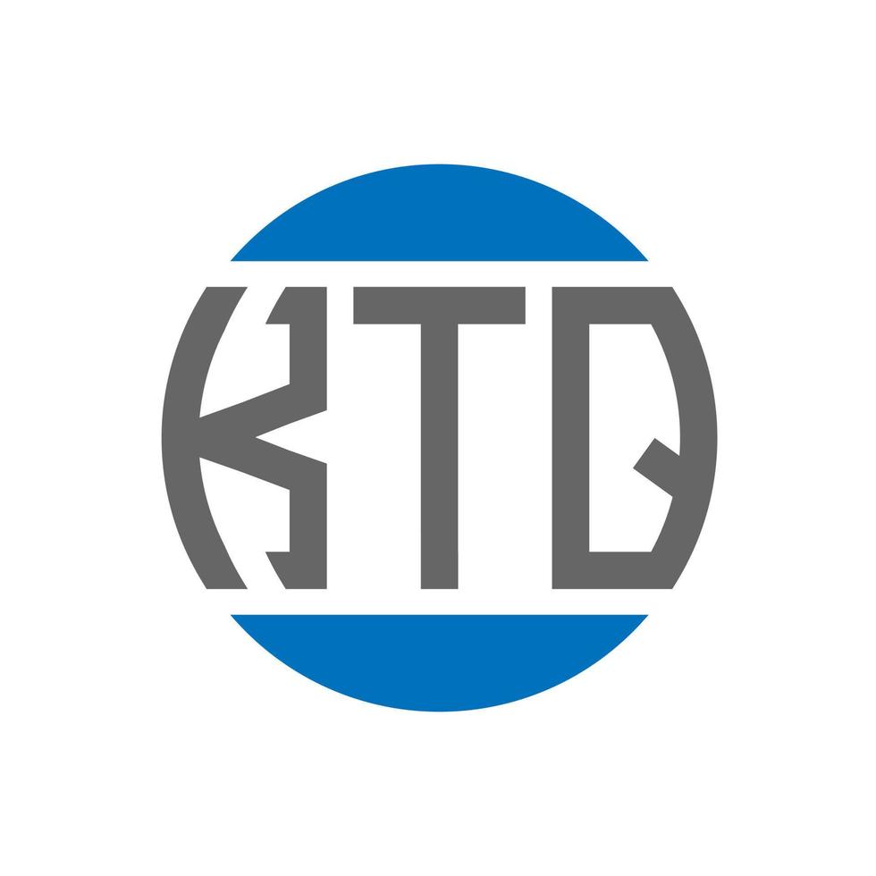 KTQ letter logo design on white background. KTQ creative initials circle logo concept. KTQ ...