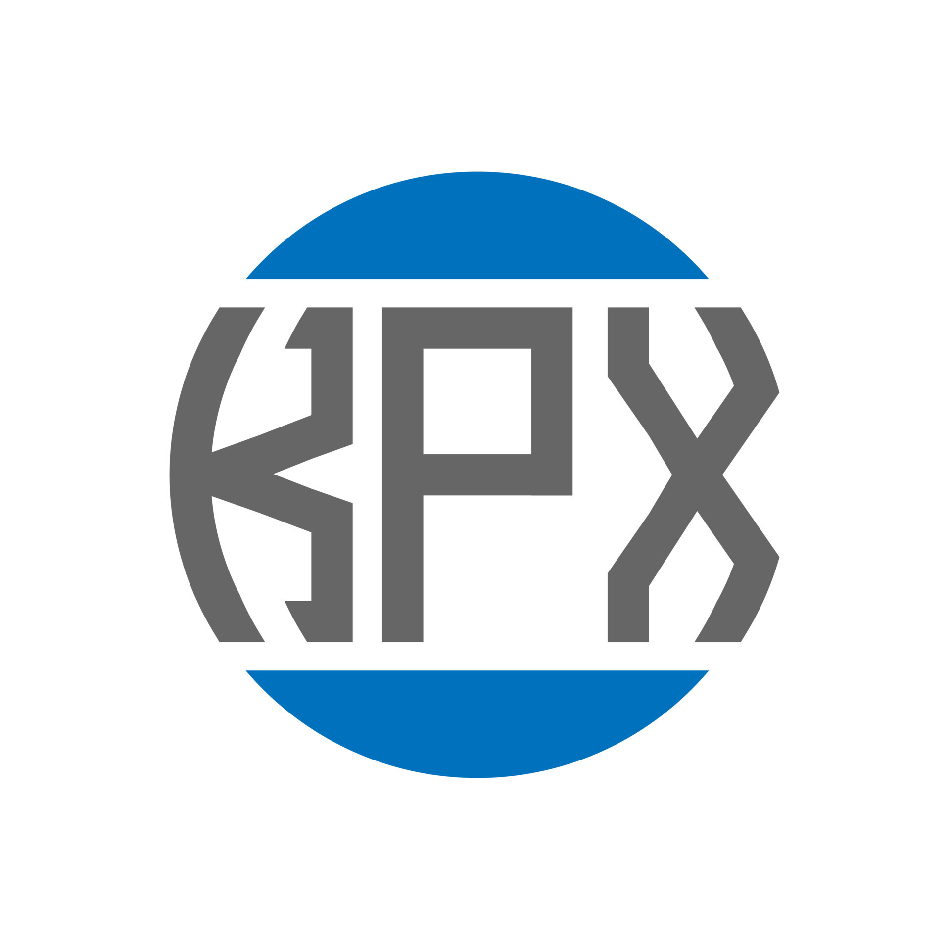 diseño de logotipo de letra kpx sobre fondo blanco. concepto de logotipo de círculo de iniciales ...