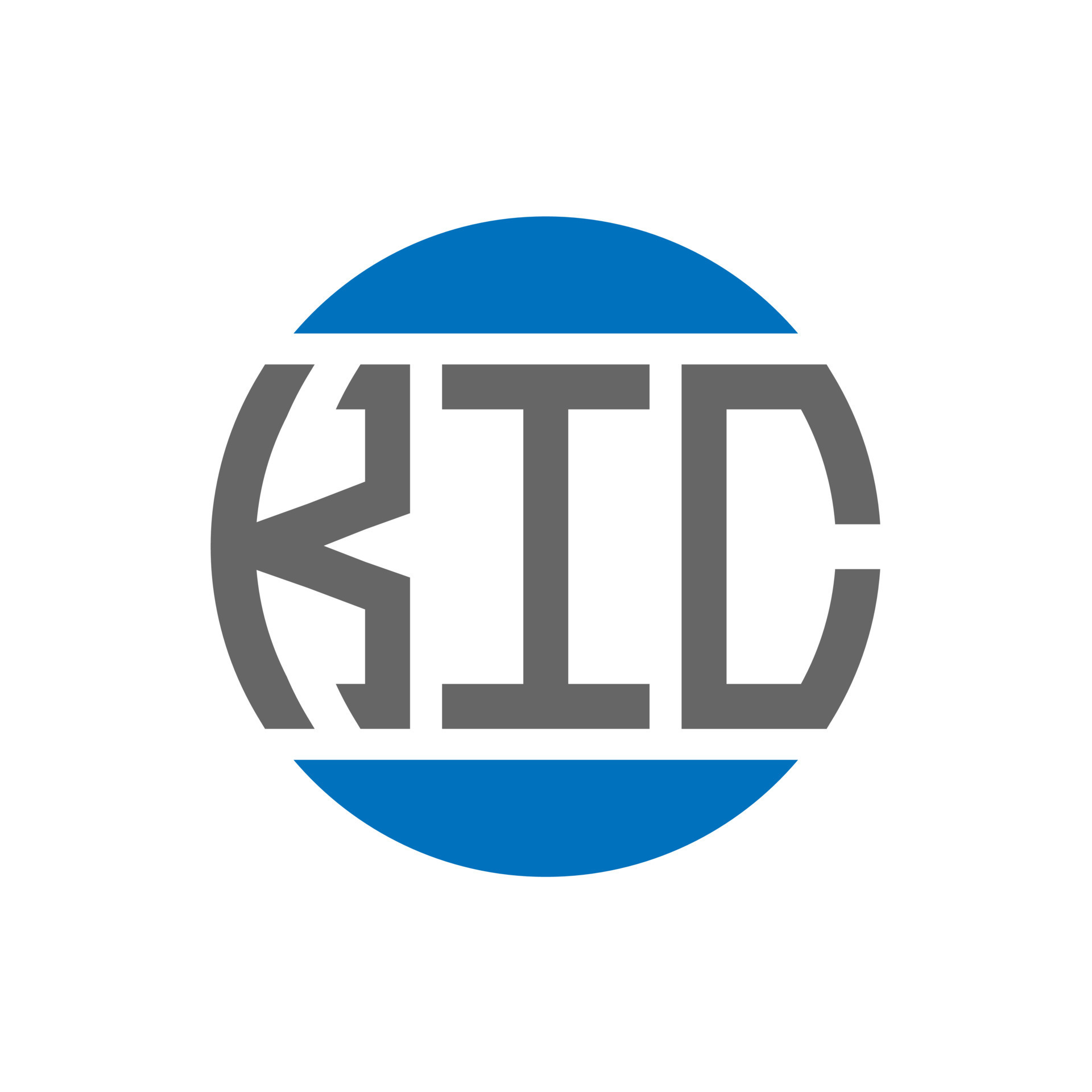 diseño de logotipo de letra kic sobre fondo blanco. concepto de logotipo de círculo de iniciales ...