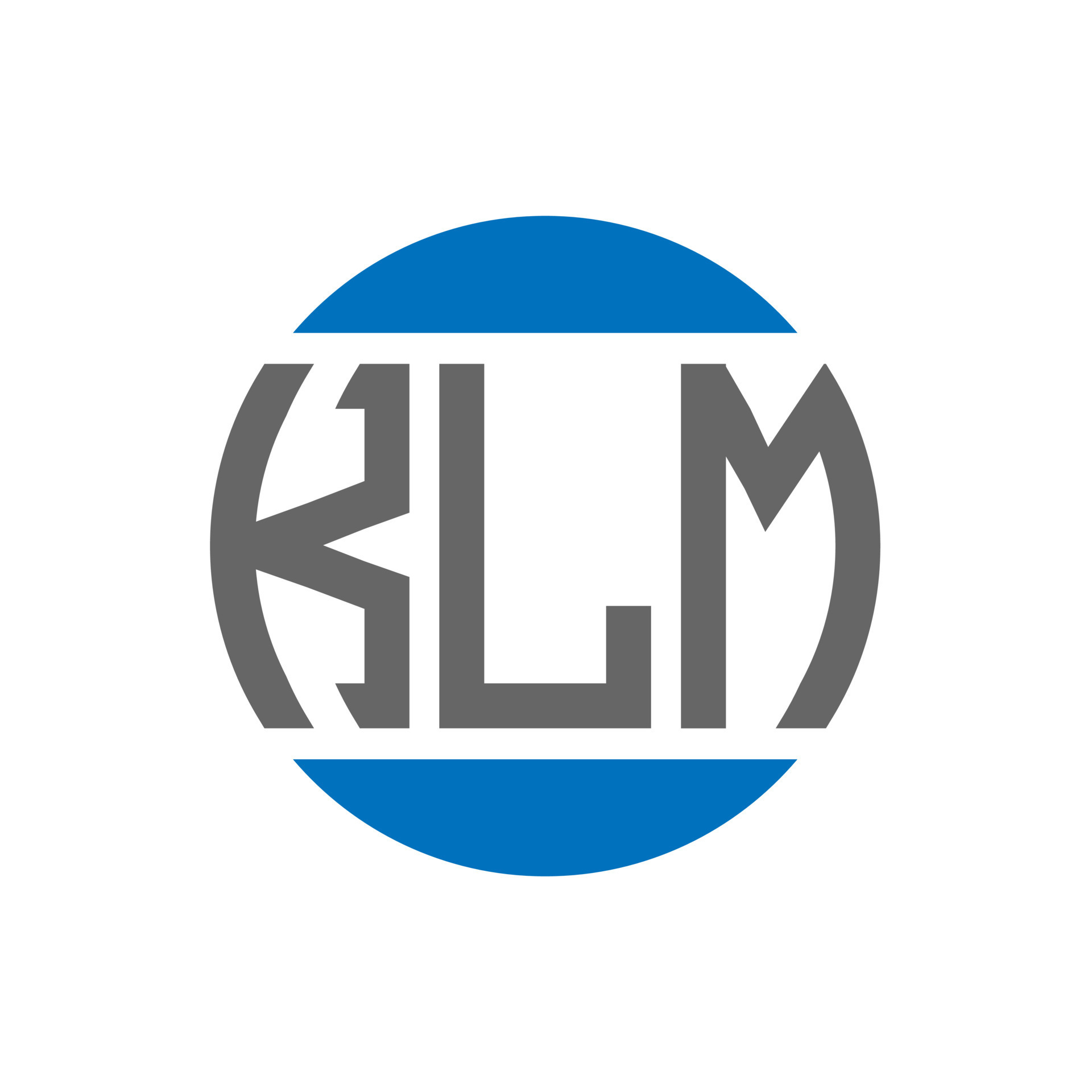diseño de logotipo de letra klm sobre fondo blanco. concepto de logotipo de círculo de iniciales ...