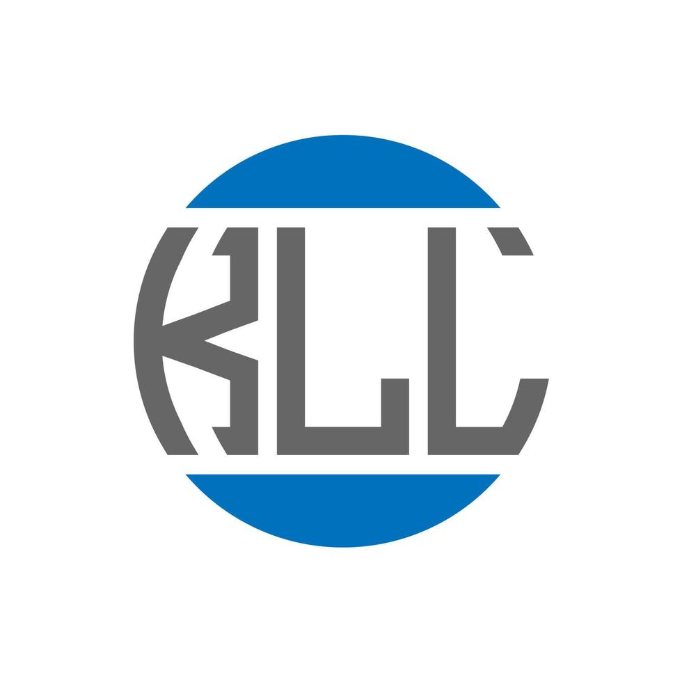 diseño de logotipo de letra kll sobre fondo blanco. concepto de logotipo de círculo de iniciales ...