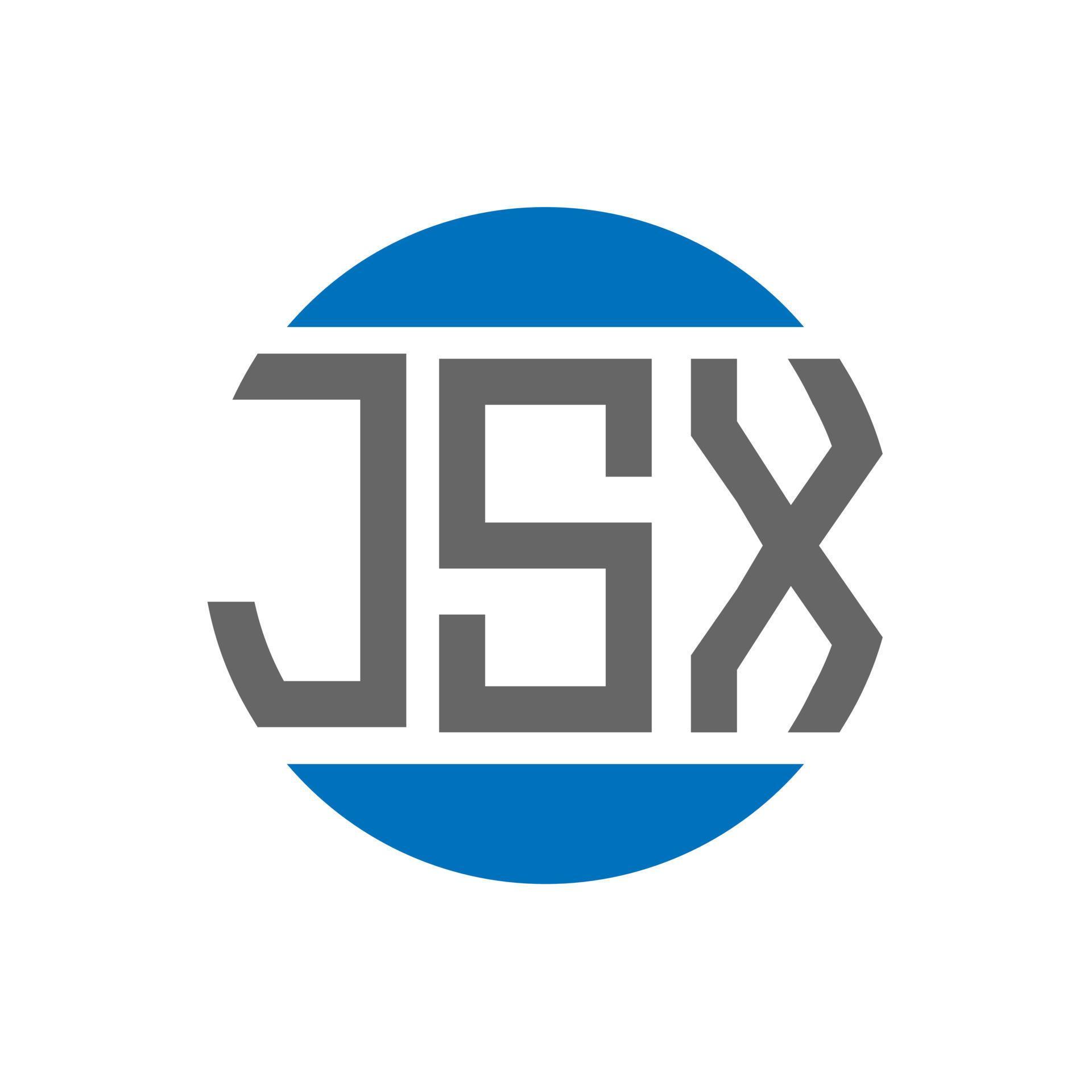 JSX letter logo design on white background. JSX creative initials ...
