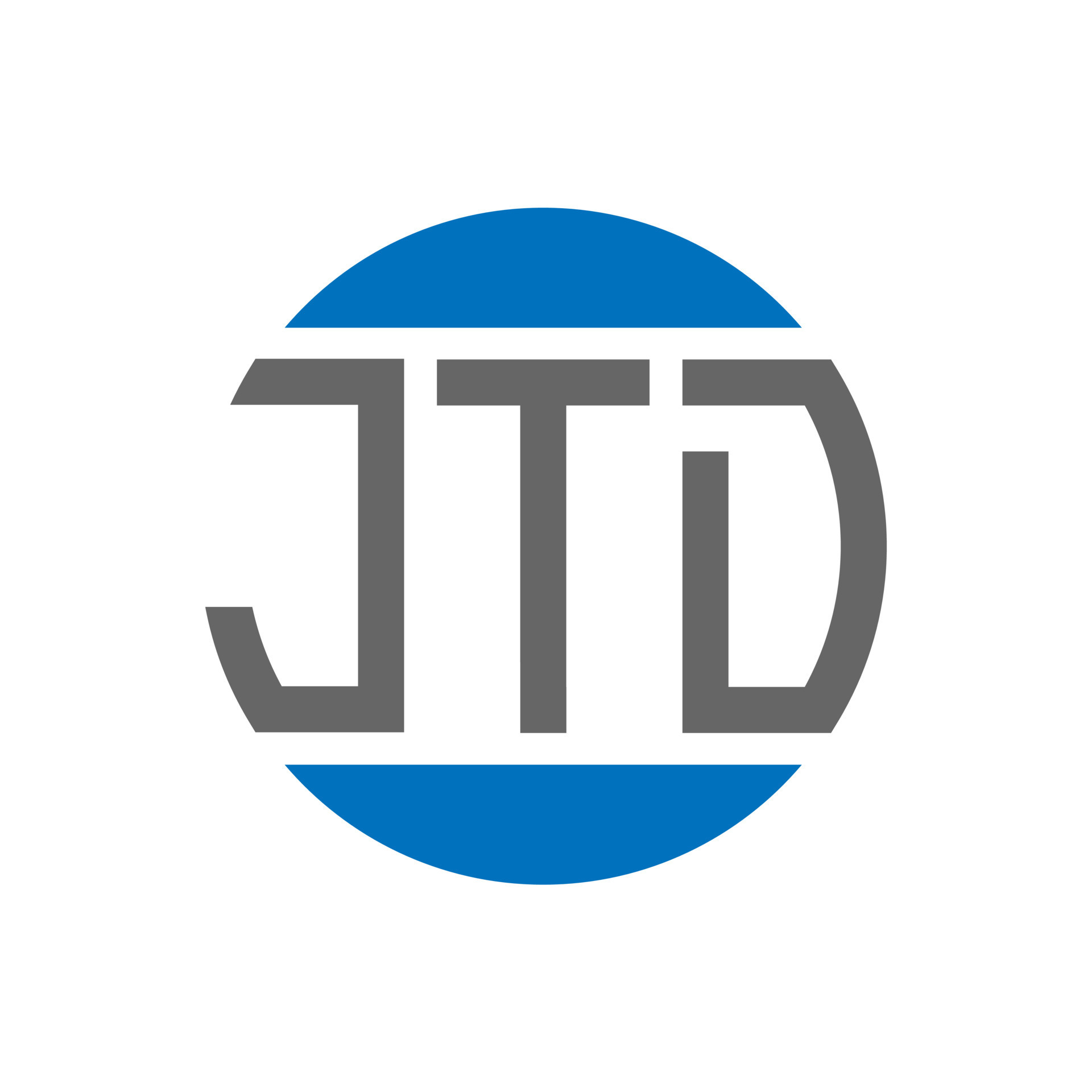 diseño de logotipo de letra jtd sobre fondo blanco. concepto de logotipo de círculo de iniciales ...