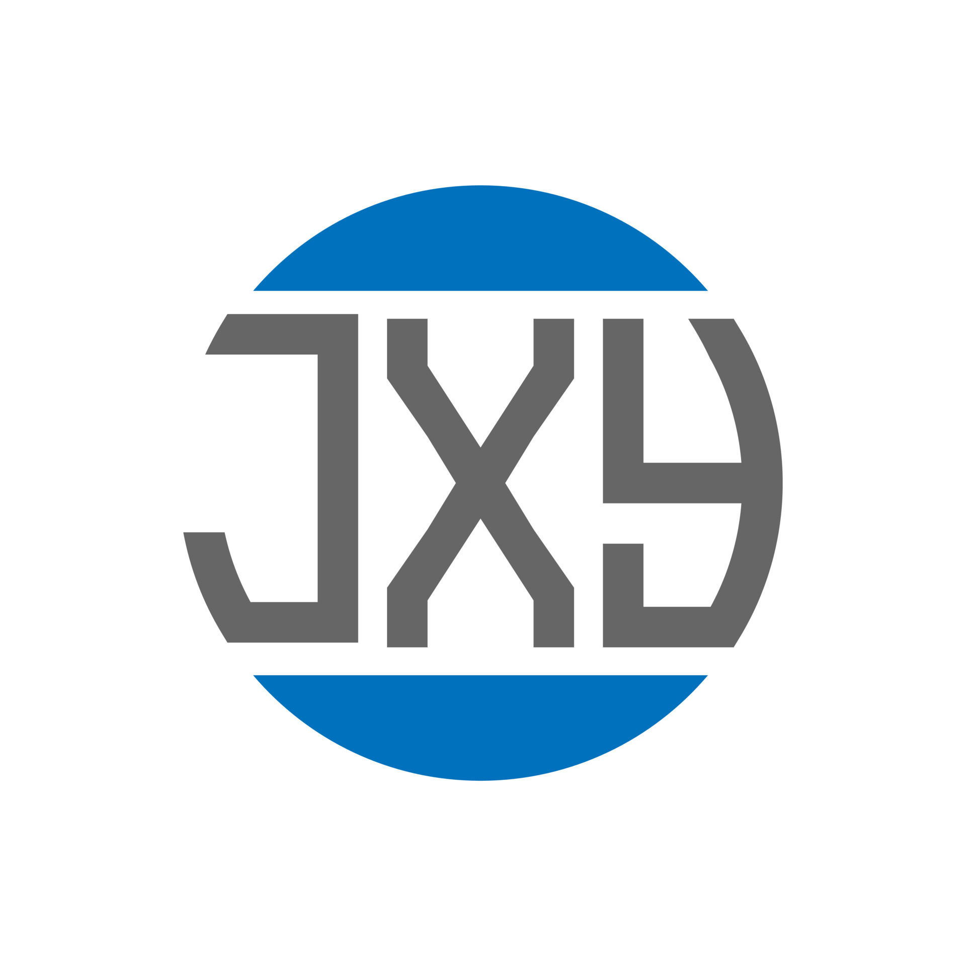 diseño de logotipo de letra jxy sobre fondo blanco. concepto de logotipo de círculo de iniciales ...