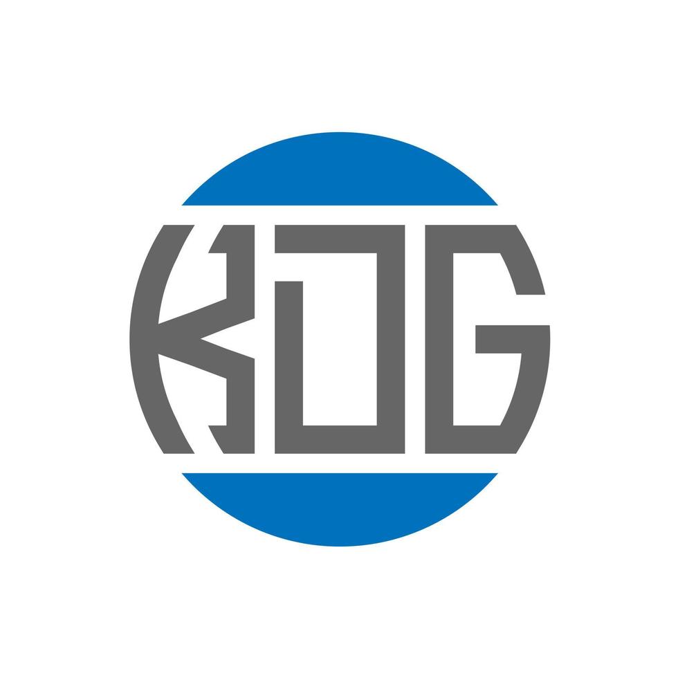 diseño de logotipo de letra kdg sobre fondo blanco. concepto de logotipo de círculo de iniciales ...