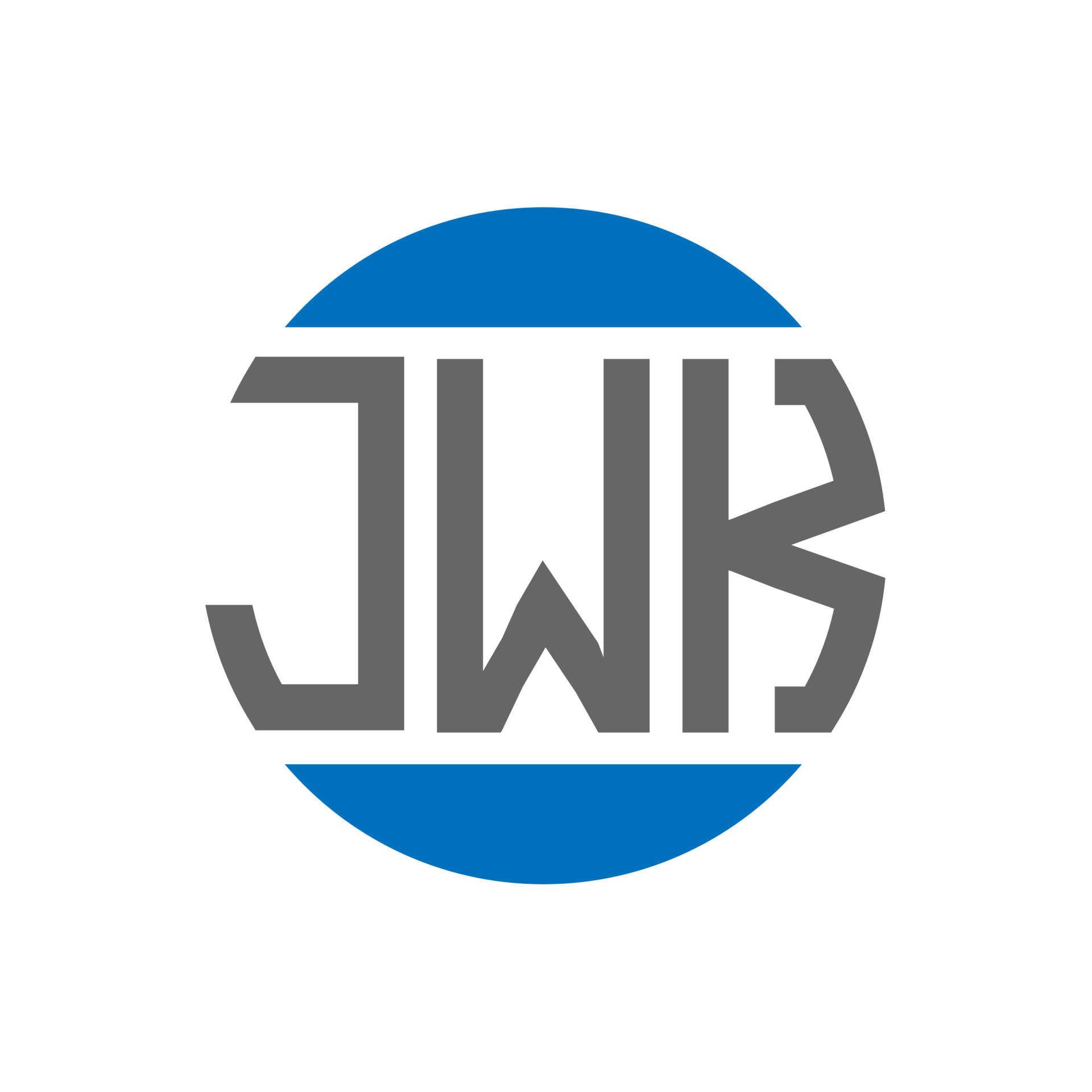 diseño de logotipo de letra jwk sobre fondo blanco. concepto de logotipo de círculo de iniciales ...