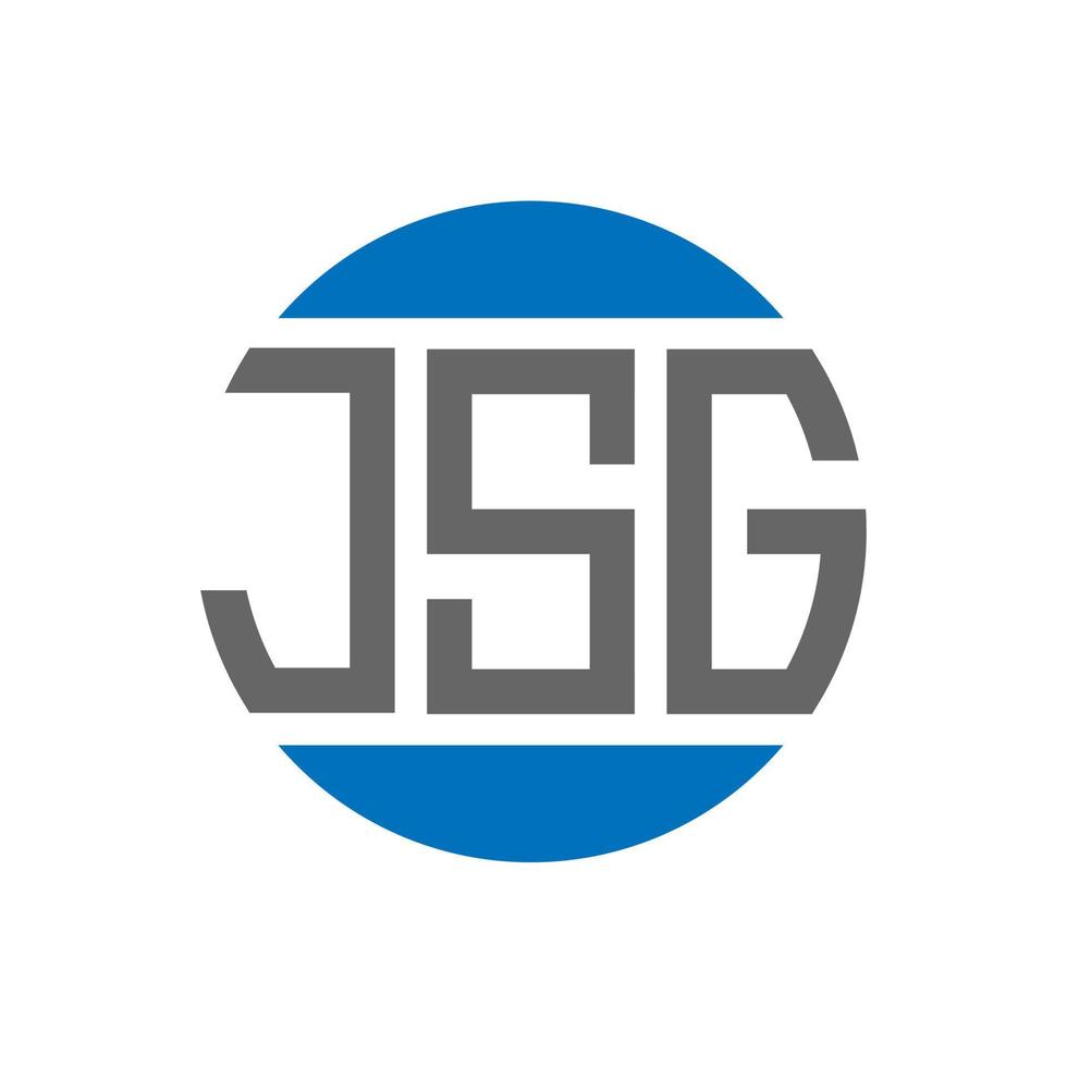 diseño de logotipo de letra jsg sobre fondo blanco. concepto de logotipo de círculo de iniciales ...