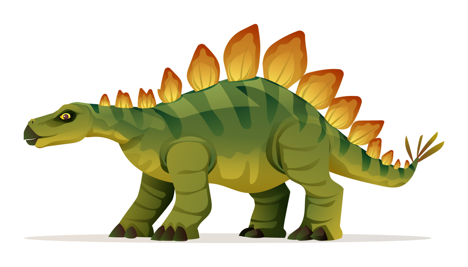 Stegosaurus Dinosaur Vector Illustration Isolated On White Background 16210894 Vector Art At