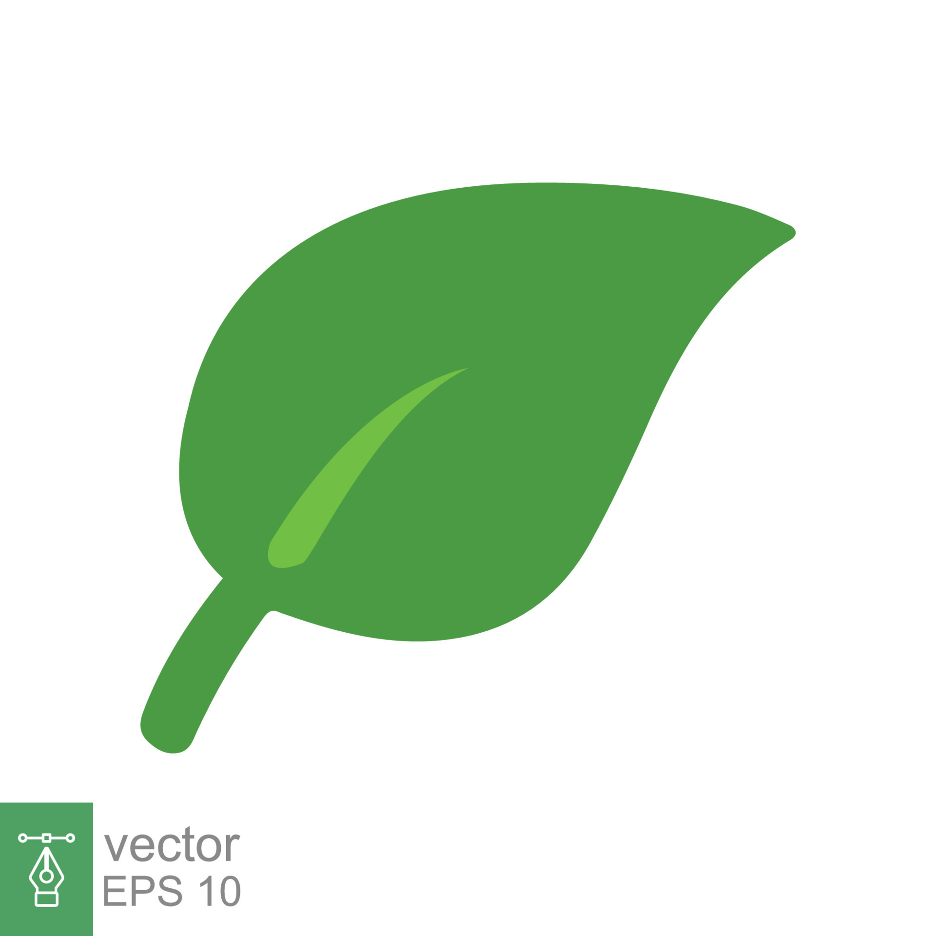 icono de hoja. planta verde, árbol, naturaleza, floral, orgánico, concepto de medio ambiente ...