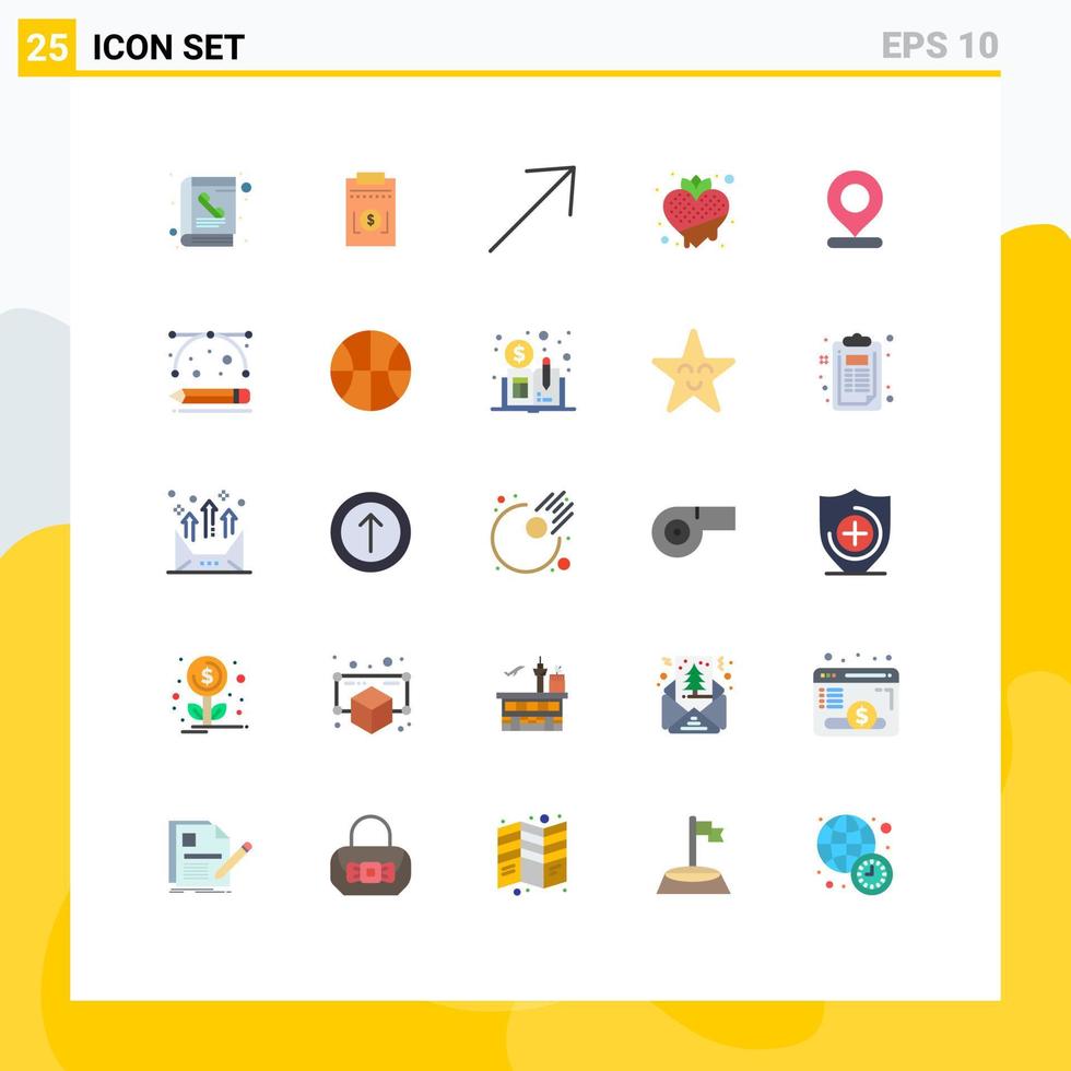 Stock Vector Icon Pack of 25 Line Signs and Symbols for map heart arrow ...