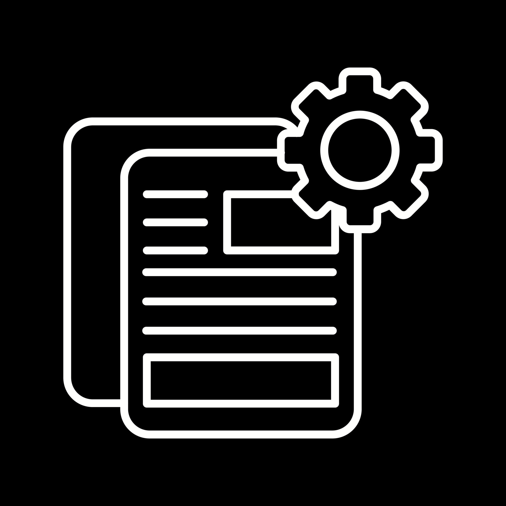 Document Setting Vector Icon 16217882 Vector Art at Vecteezy
