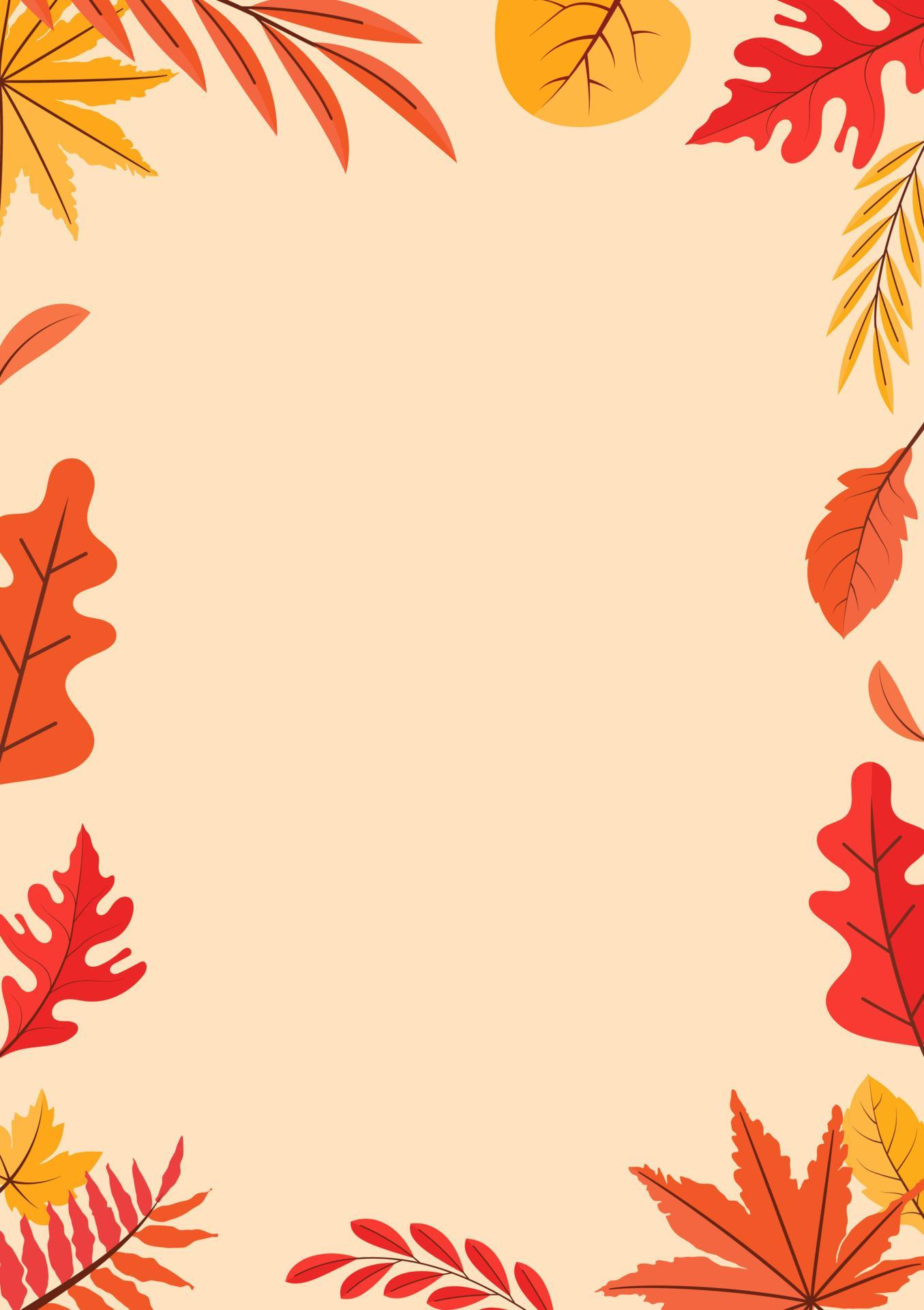 Colorful Autumn fall leaves floral background illustration 16219750 ...