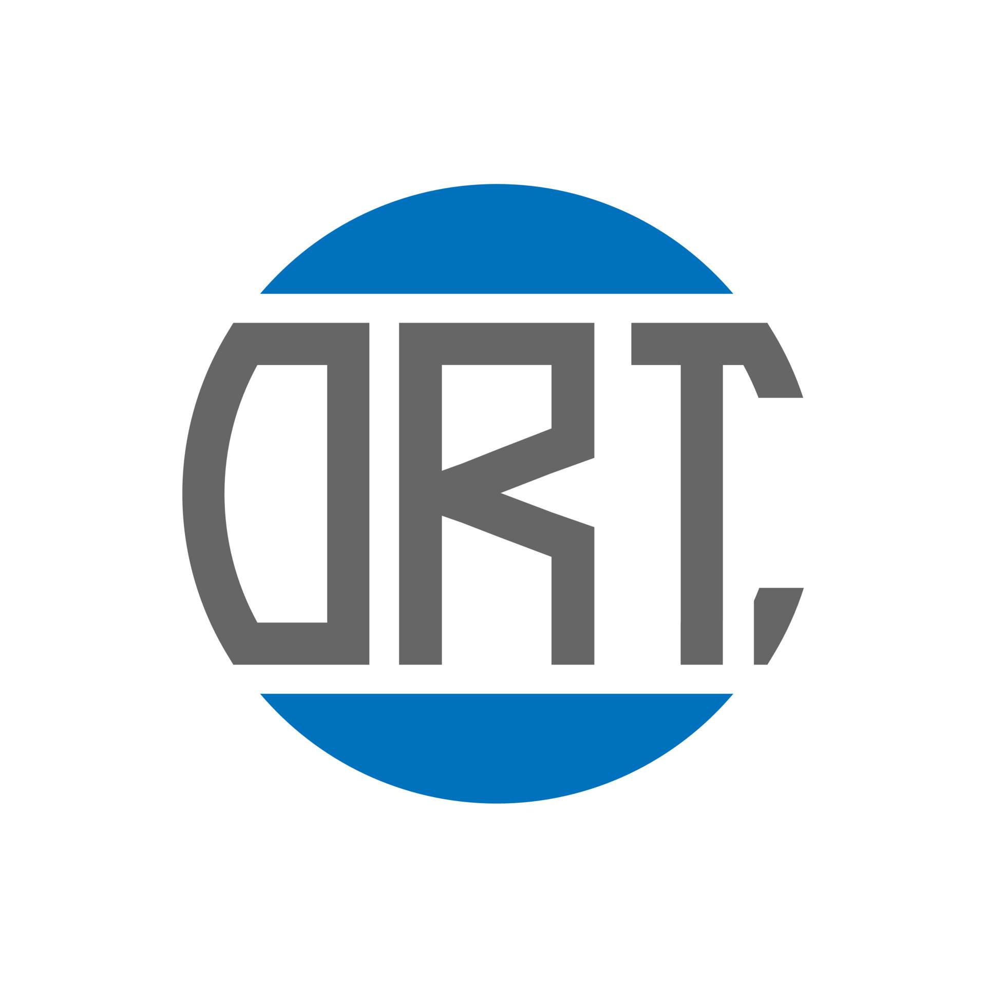 diseño de logotipo de letra ort sobre fondo blanco. concepto de logotipo de círculo de iniciales ...