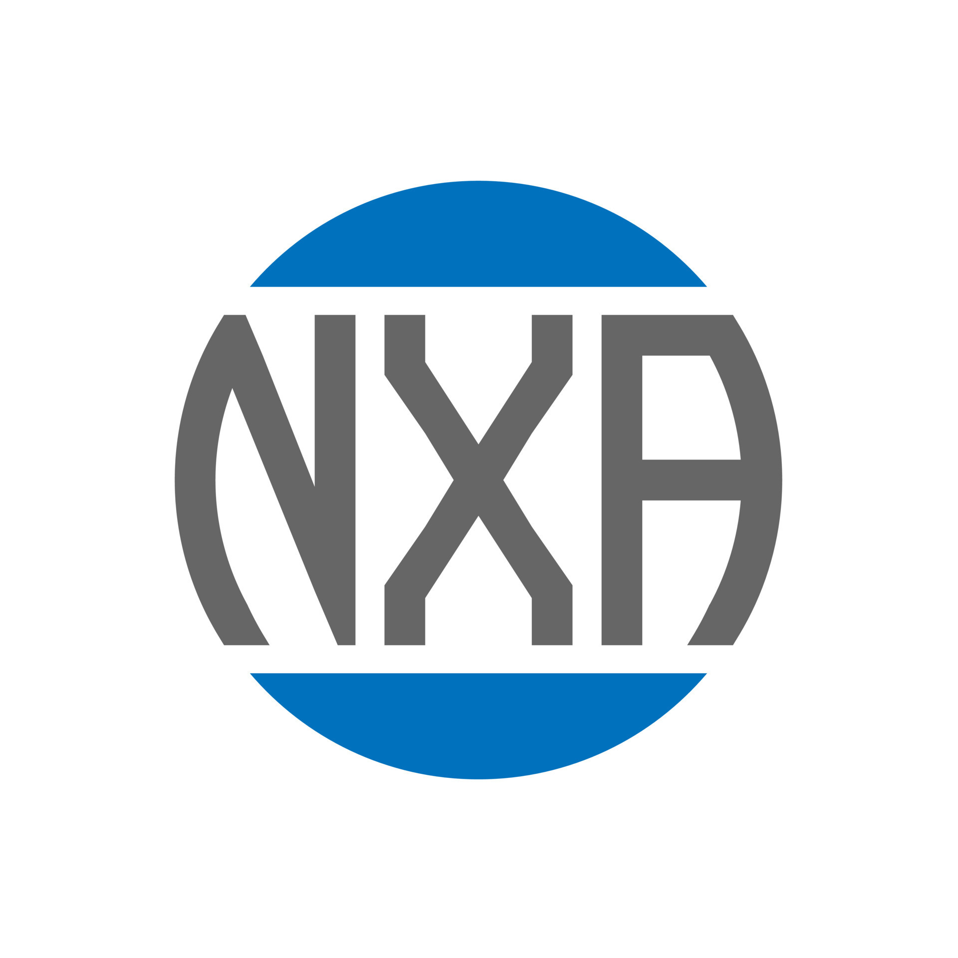 diseño del logotipo de la letra nxa sobre fondo blanco. concepto de logotipo de círculo de ...