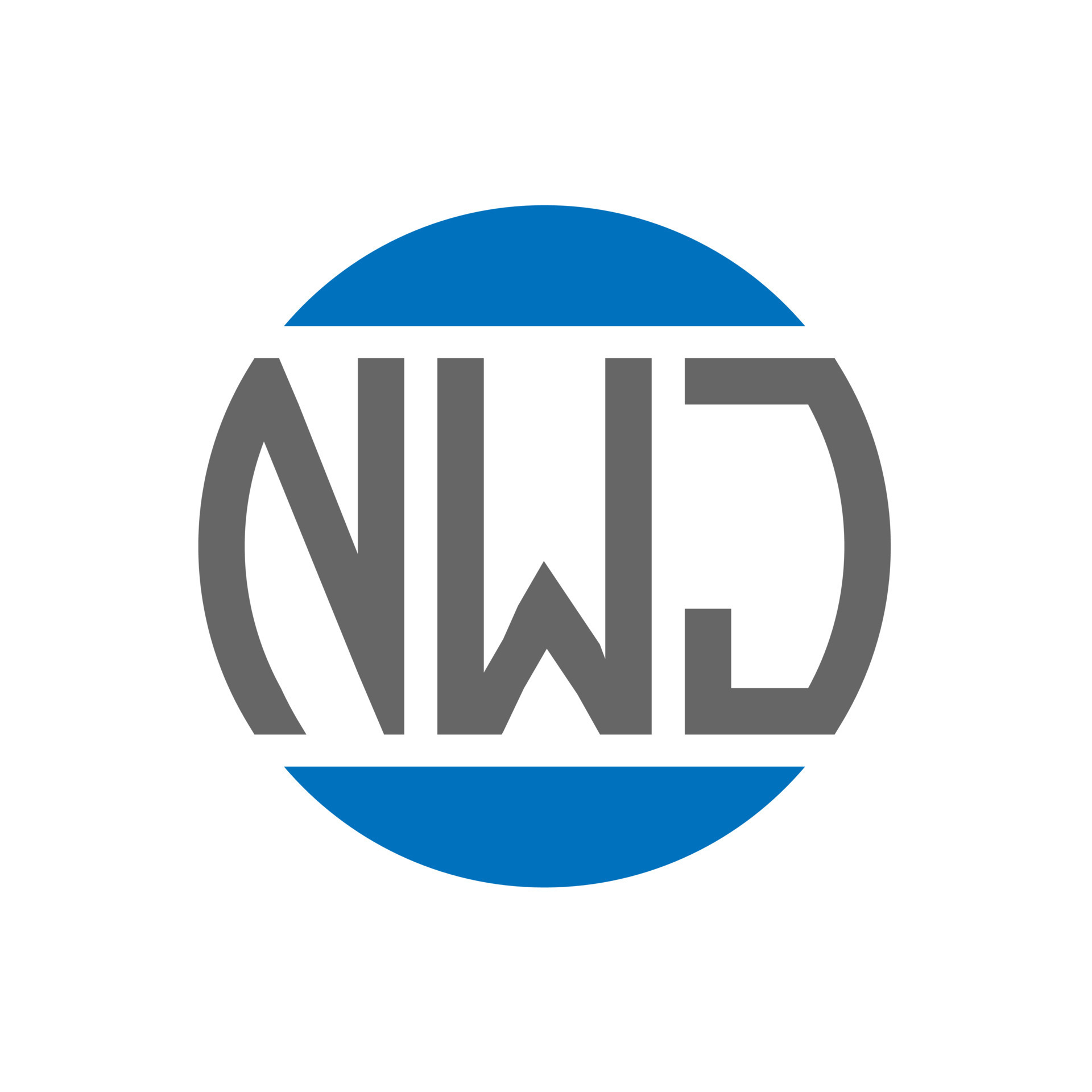 NWJ letter logo design on white background. NWJ creative initials circle logo concept. NWJ ...