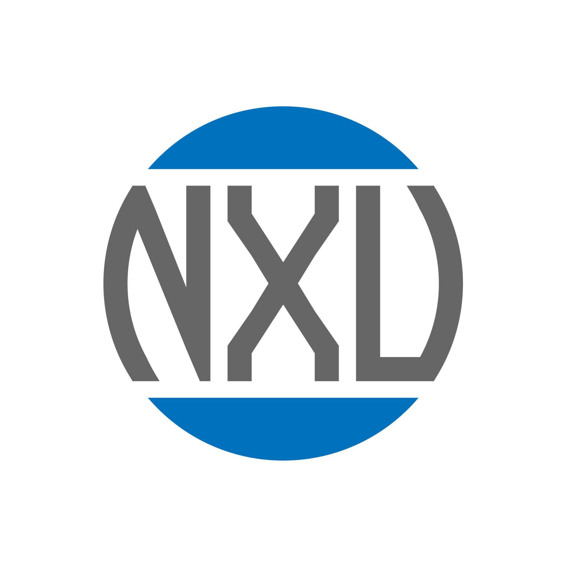 NXV letter logo design on white background. NXV creative initials circle logo concept. NXV ...