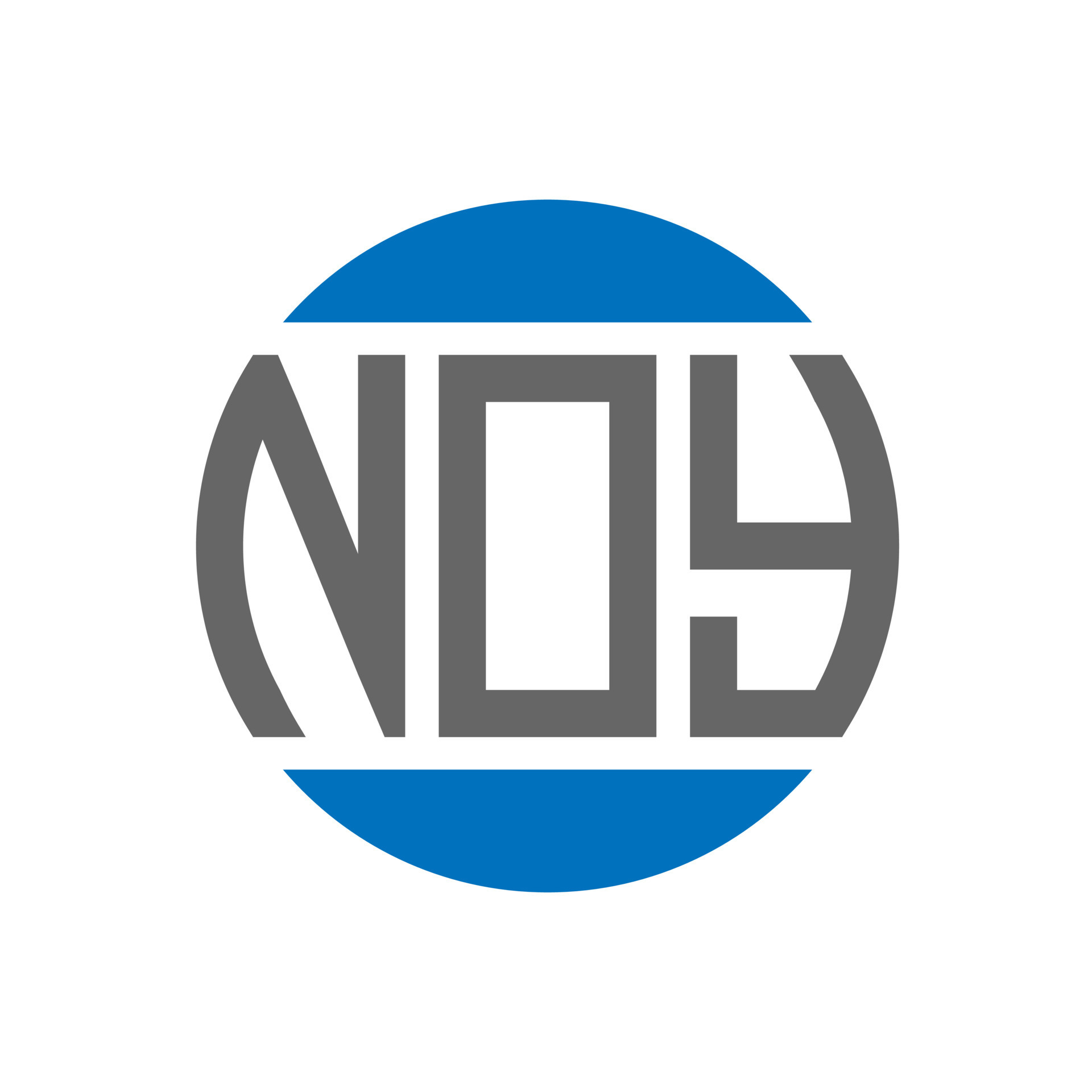 diseño de logotipo de letra noy sobre fondo blanco. concepto de logotipo de círculo de iniciales ...