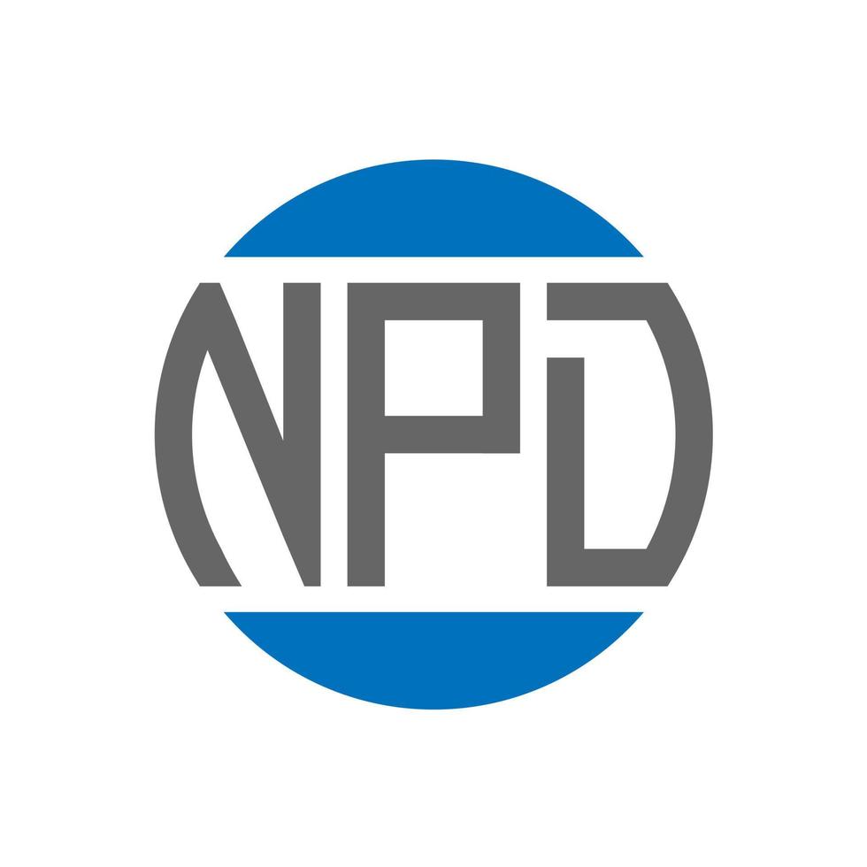 NPD letter logo design on white background. NPD creative initials circle logo concept. NPD ...