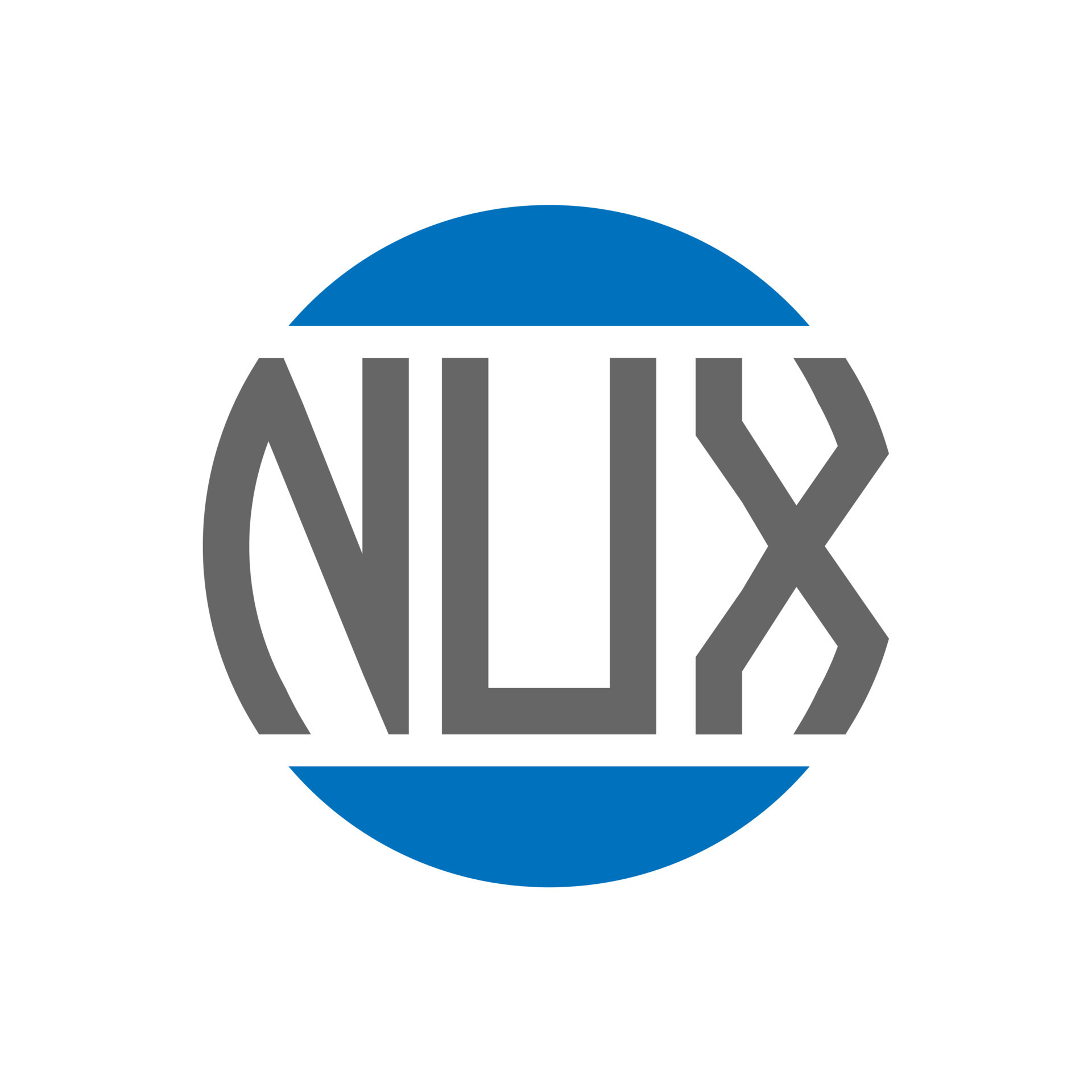 NUX letter logo design on white background. NUX creative initials circle logo concept. NUX ...