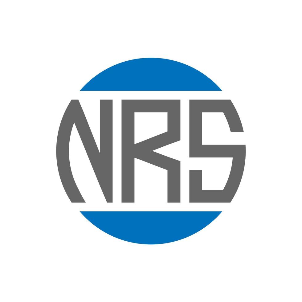NRS letter logo design on white background. NRS creative initials circle logo concept. NRS ...