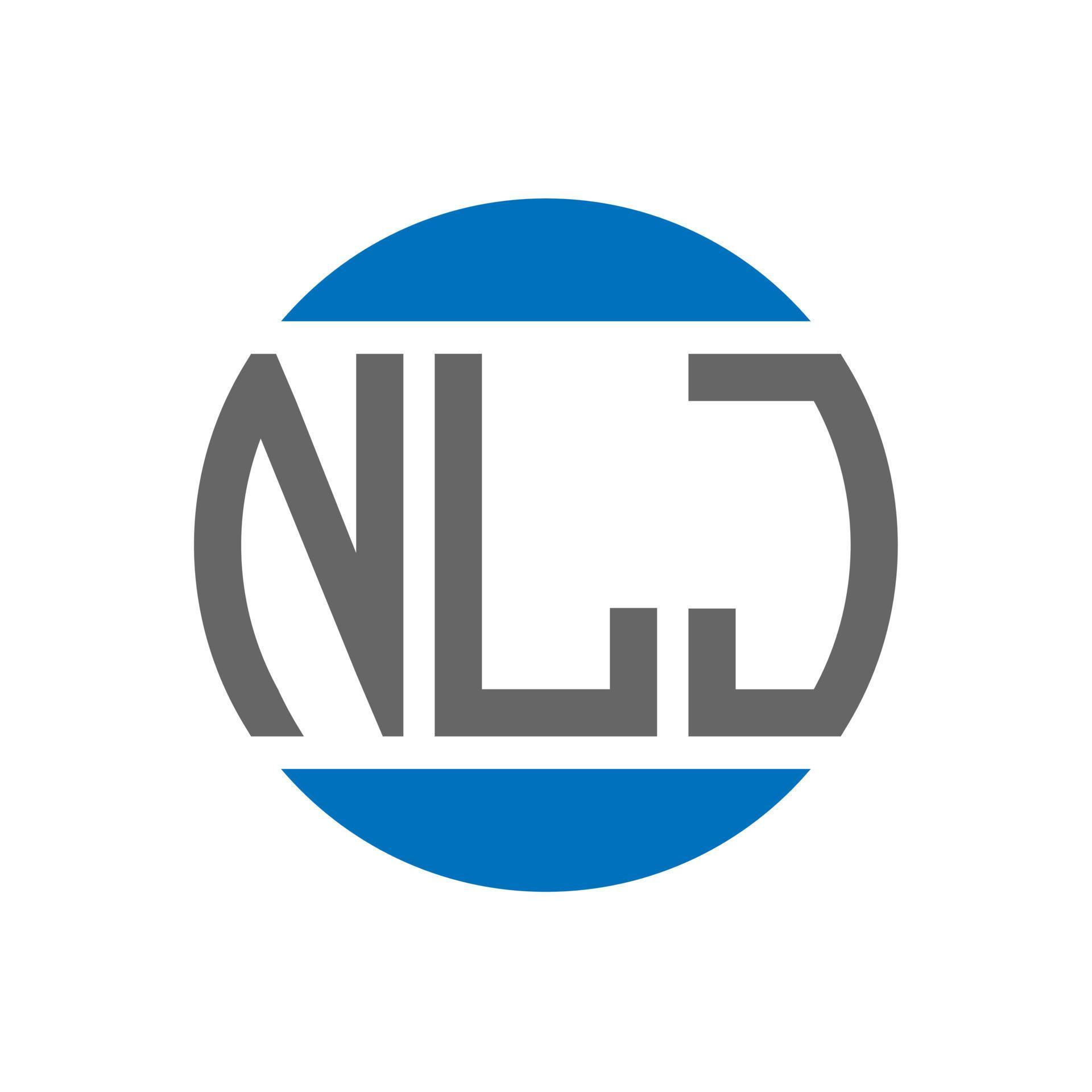 Nlj Letter Logo Design On White Background Nlj Creative Initials Circle Logo Concept Nlj