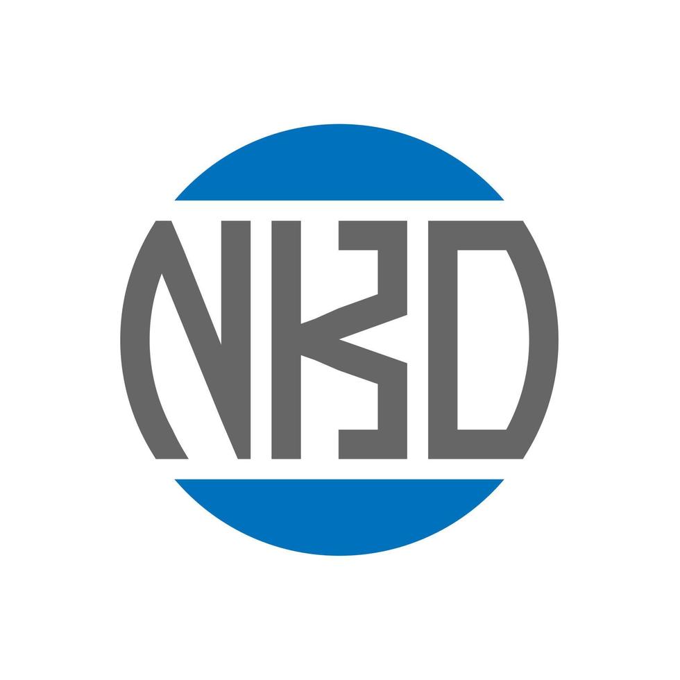 diseño de logotipo de letra nko sobre fondo blanco. concepto de logotipo de círculo de iniciales ...