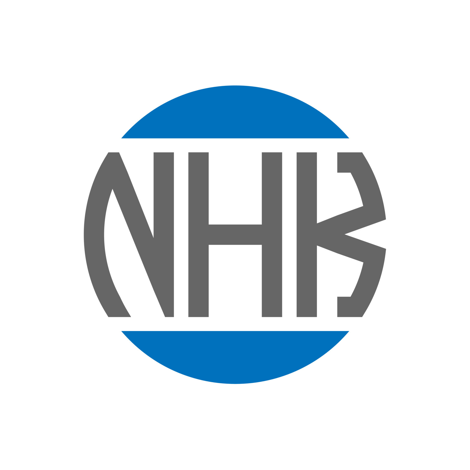 diseño del logotipo de la letra nhk sobre fondo blanco. concepto de logotipo de círculo de ...