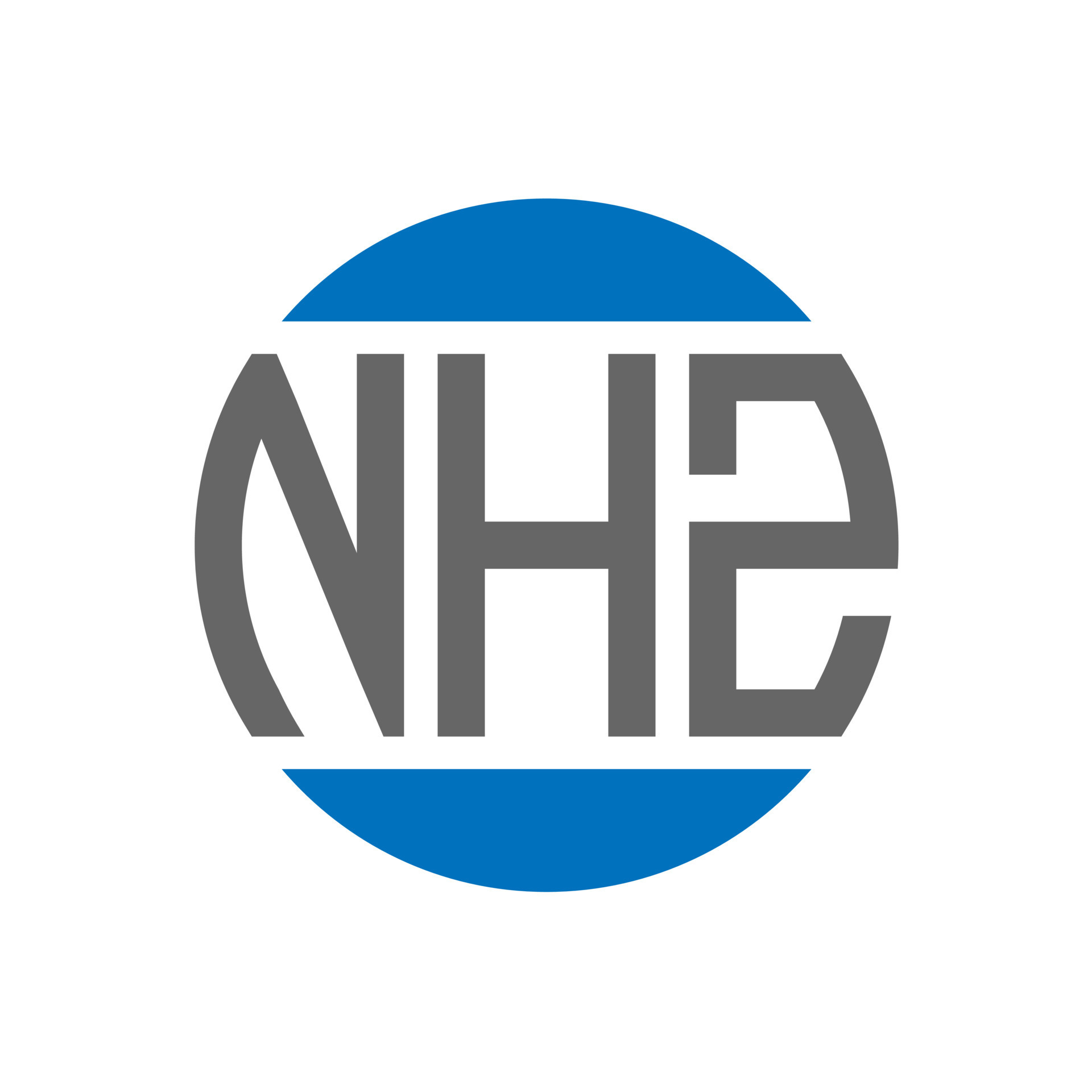 NHZ letter logo design on white background. NHZ creative initials circle logo concept. NHZ ...