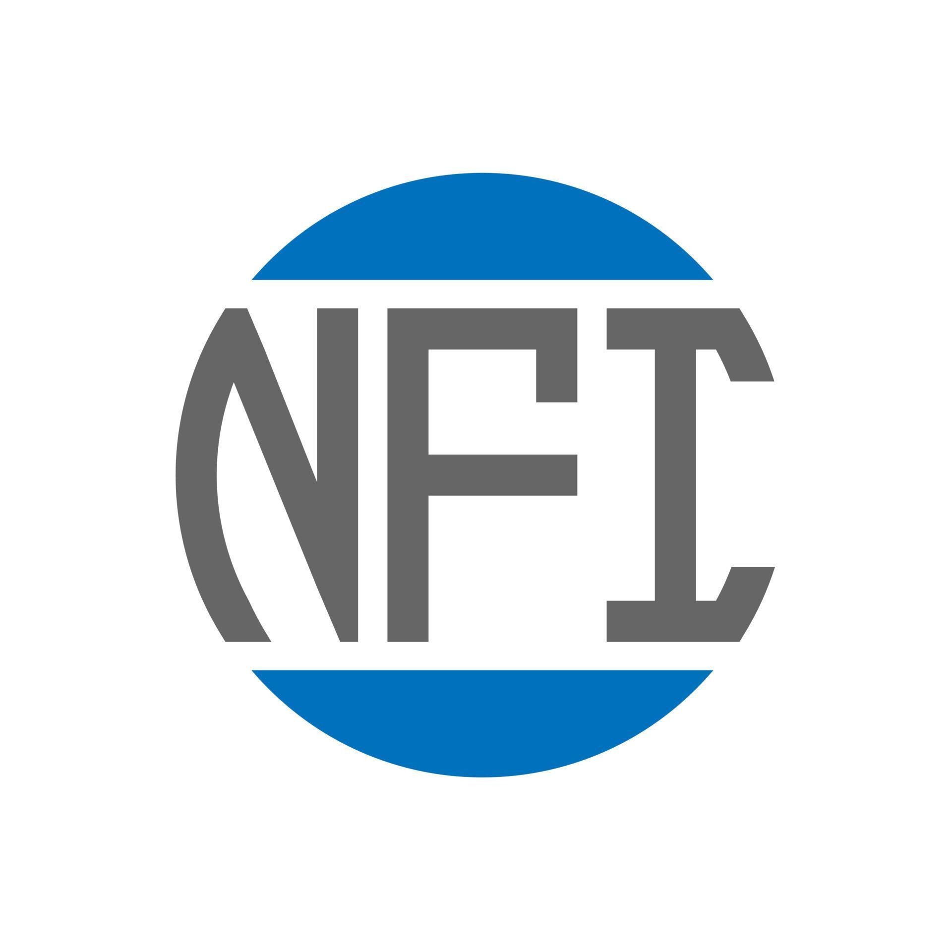 NFI letter logo design on white background. NFI creative initials ...