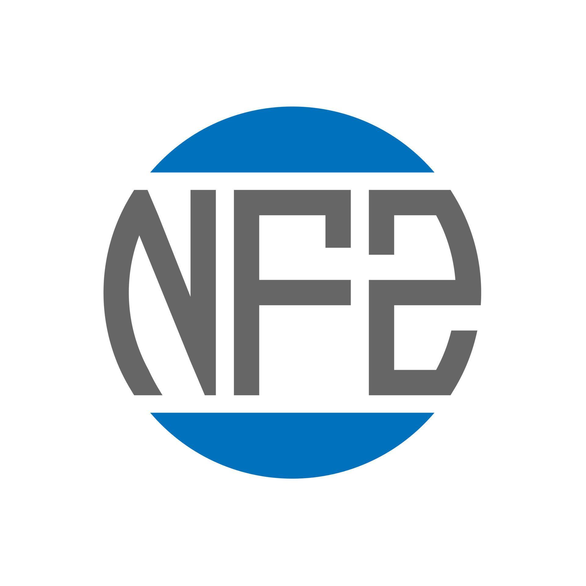 NFZ letter logo design on white background. NFZ creative initials circle logo concept. NFZ ...