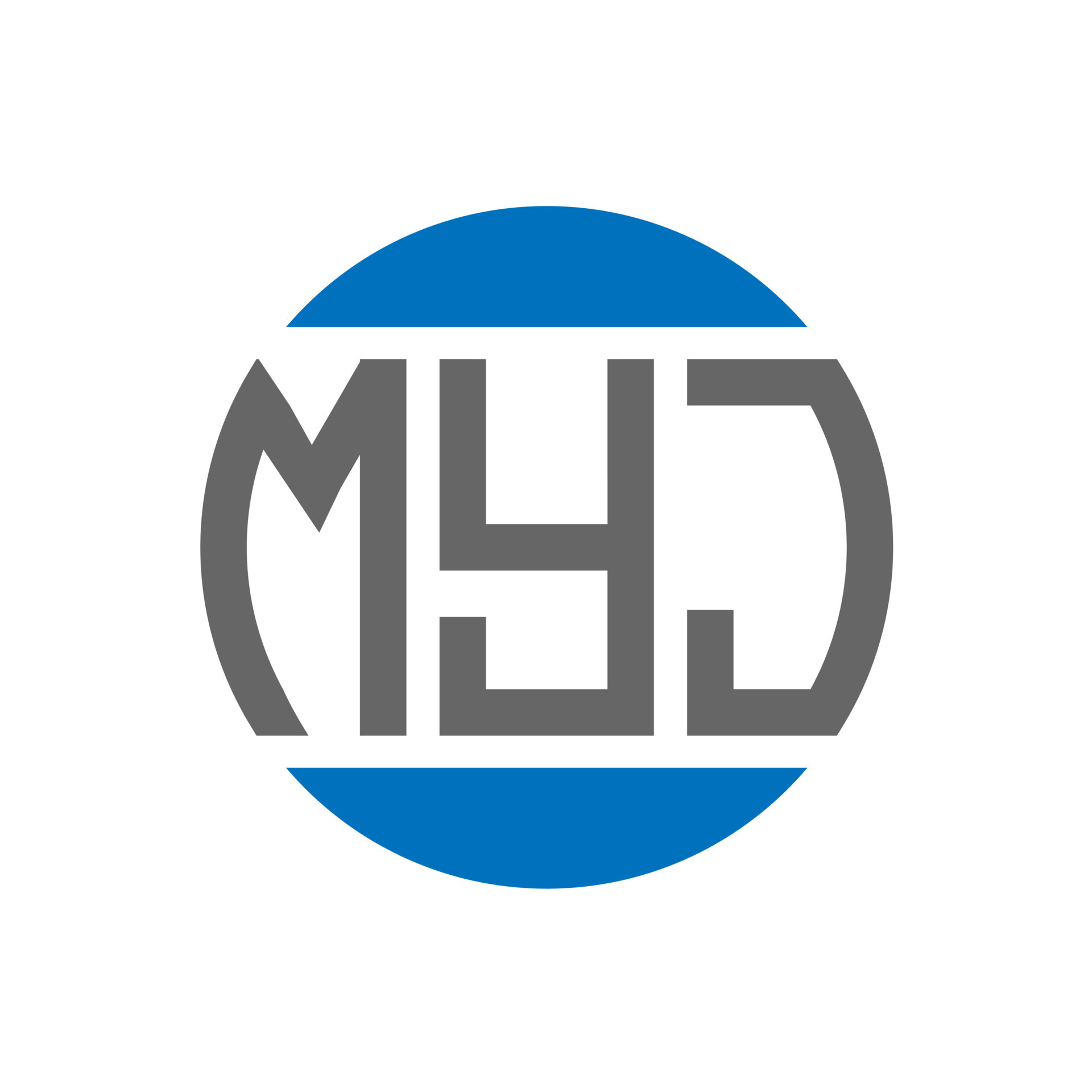 diseño del logotipo de la letra myj sobre fondo blanco. concepto de logotipo de círculo de ...