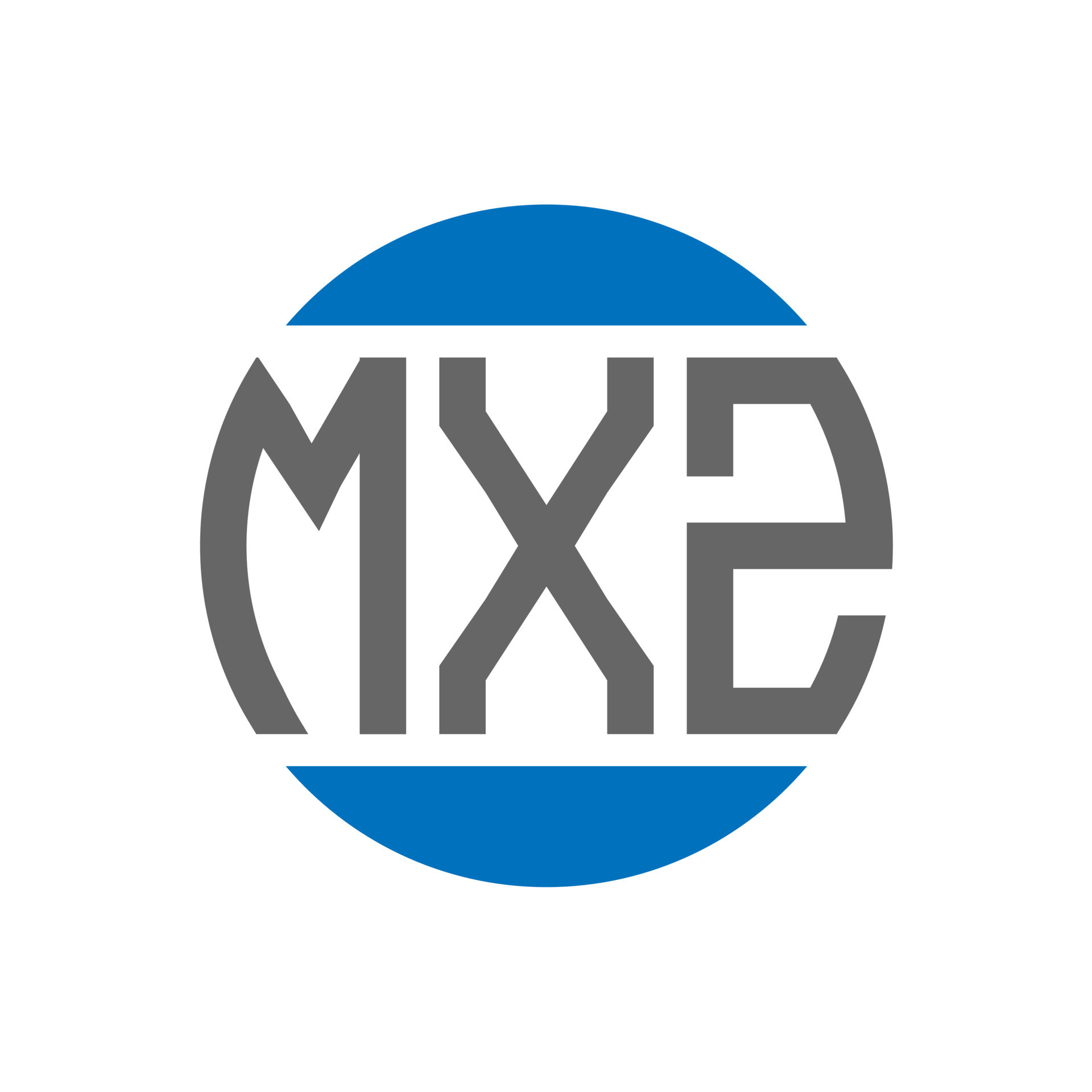 diseño de logotipo de letra mxz sobre fondo blanco. concepto de logotipo de círculo de iniciales ...