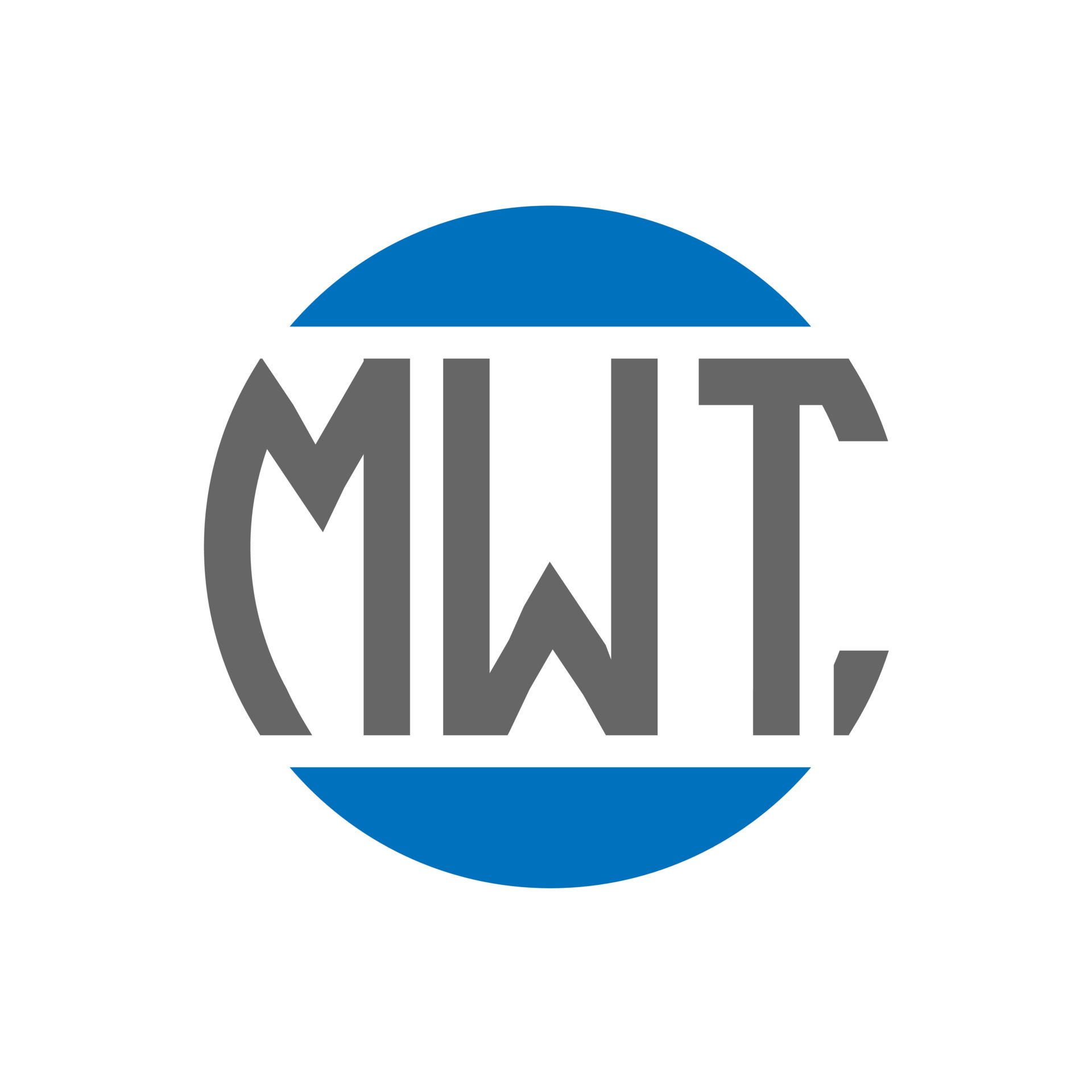 diseño de logotipo de letra mwt sobre fondo blanco. concepto de logotipo de círculo de iniciales ...