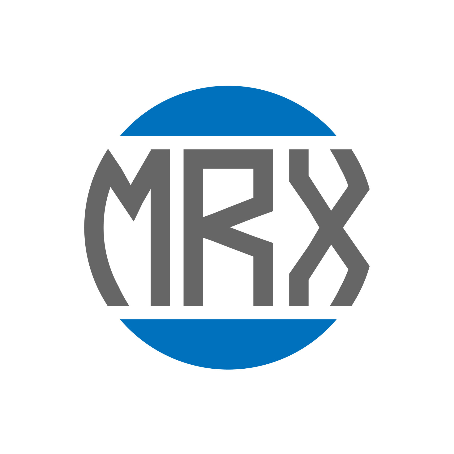 diseño del logotipo de la letra mrx sobre fondo blanco. concepto de logotipo de círculo de ...
