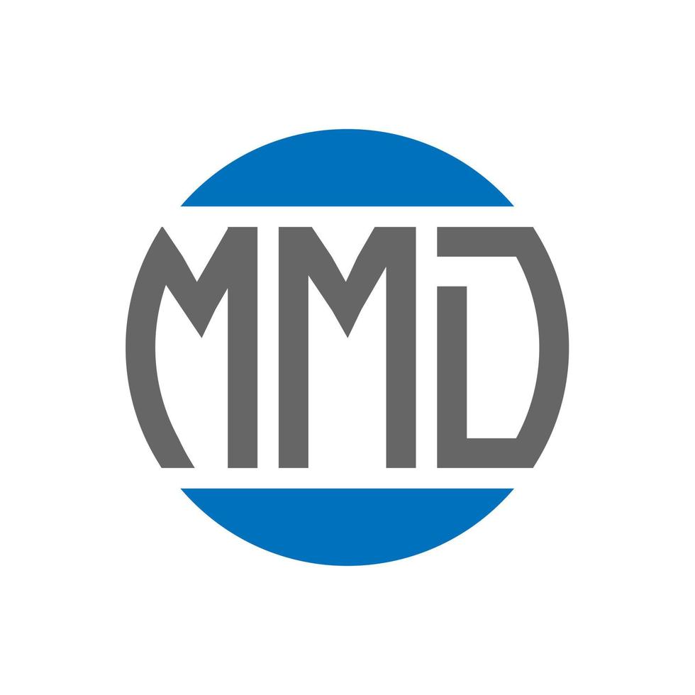 Mmd Letter Logo Design On White Background Mmd Creative Initials Circle Logo Concept Mmd