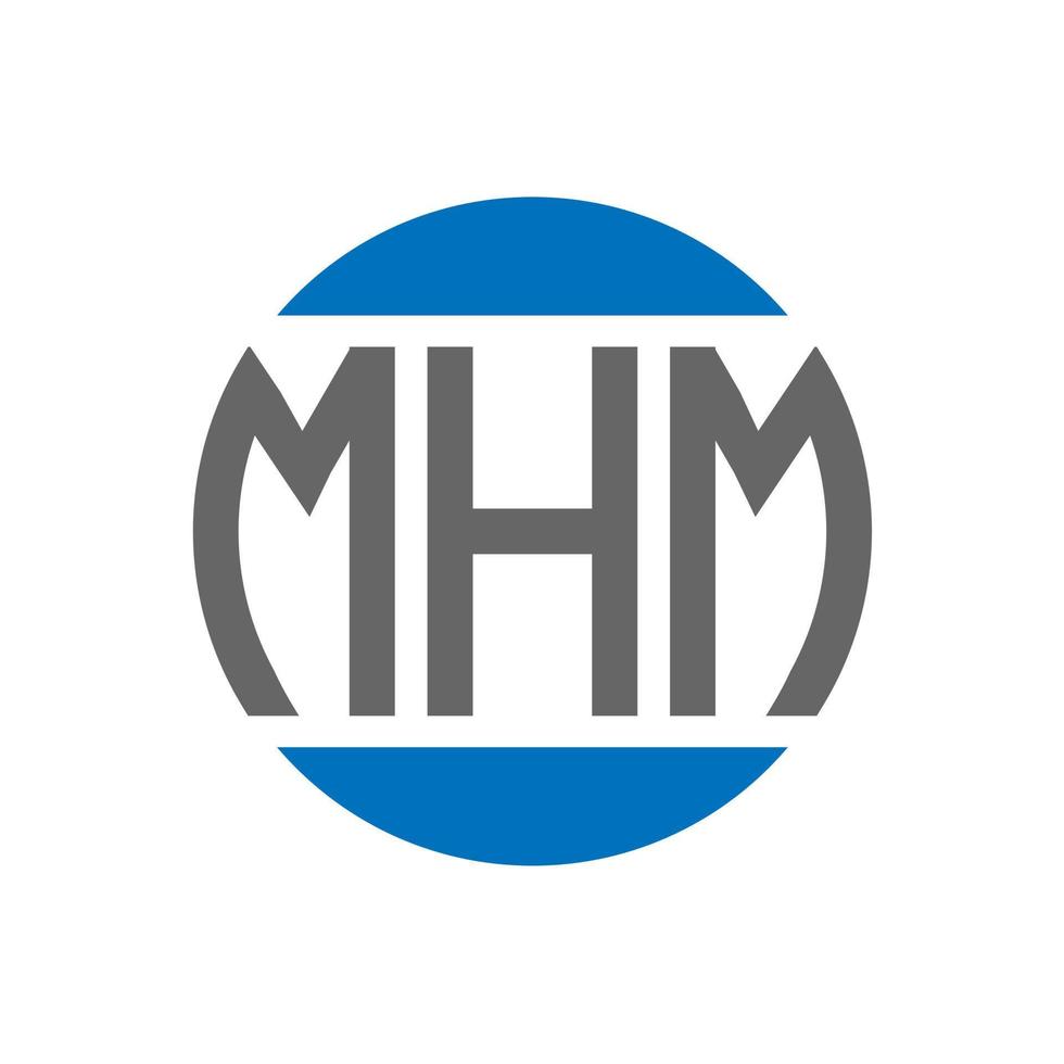 MHM letter logo design on white background. MHM creative initials circle logo concept. MHM ...