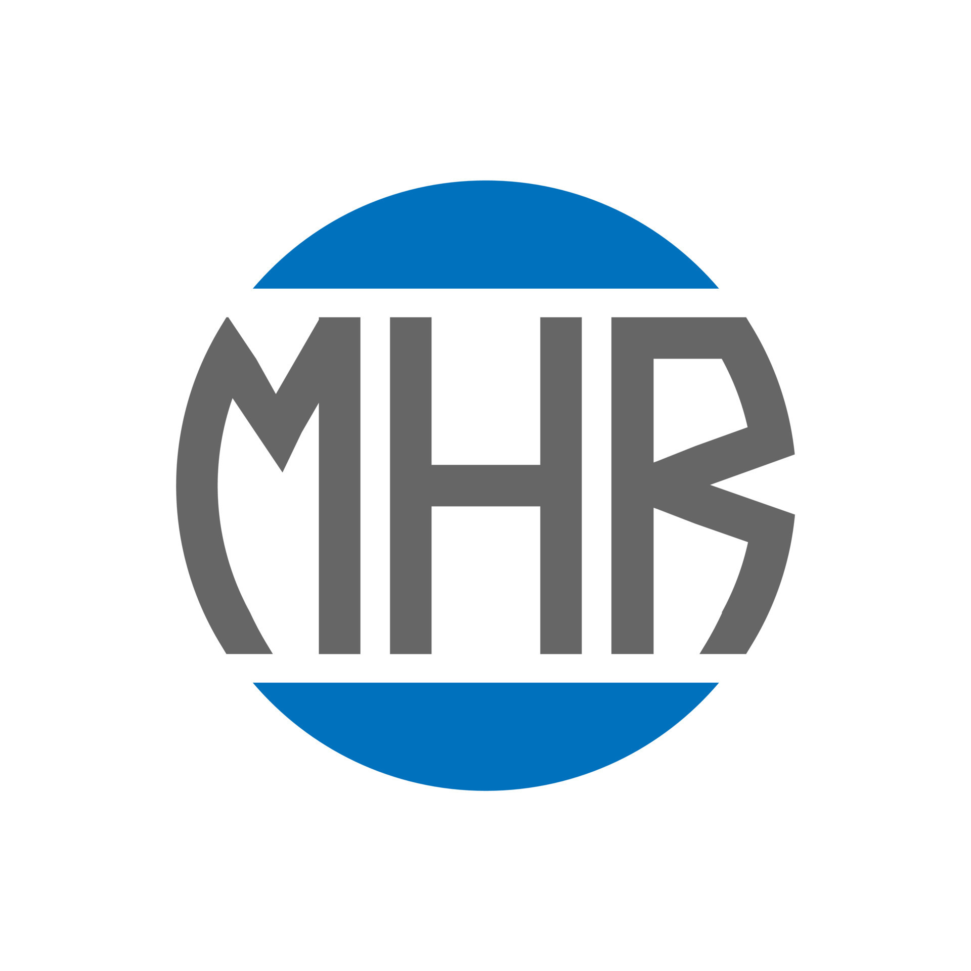 MHR letter logo design on white background. MHR creative initials circle logo concept. MHR ...