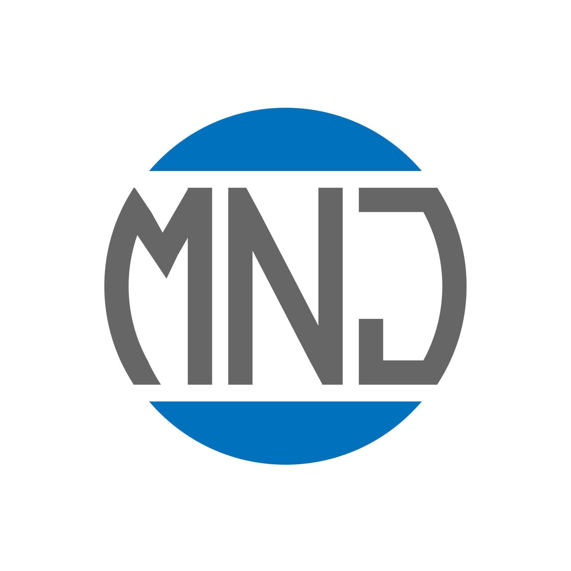 MNJ letter logo design on white background. MNJ creative initials circle logo concept. MNJ ...