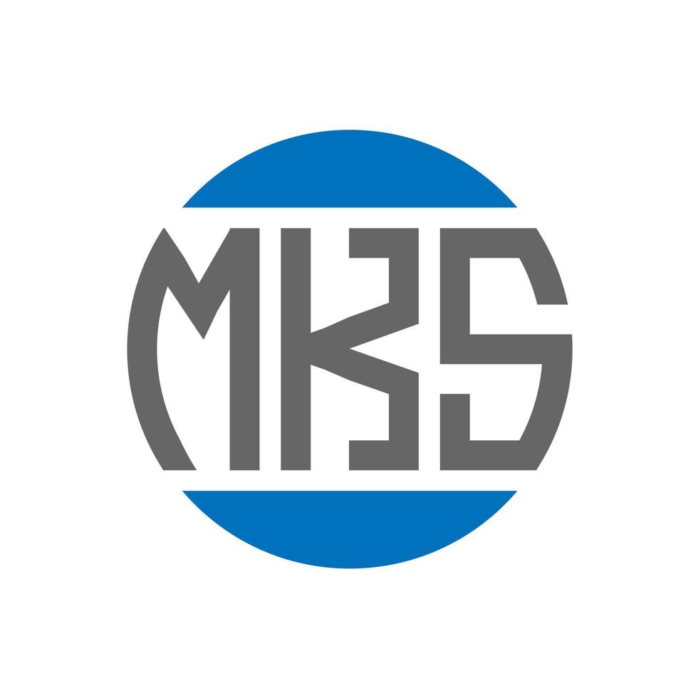 diseño del logotipo de la letra mks sobre fondo blanco. concepto de logotipo de círculo de ...