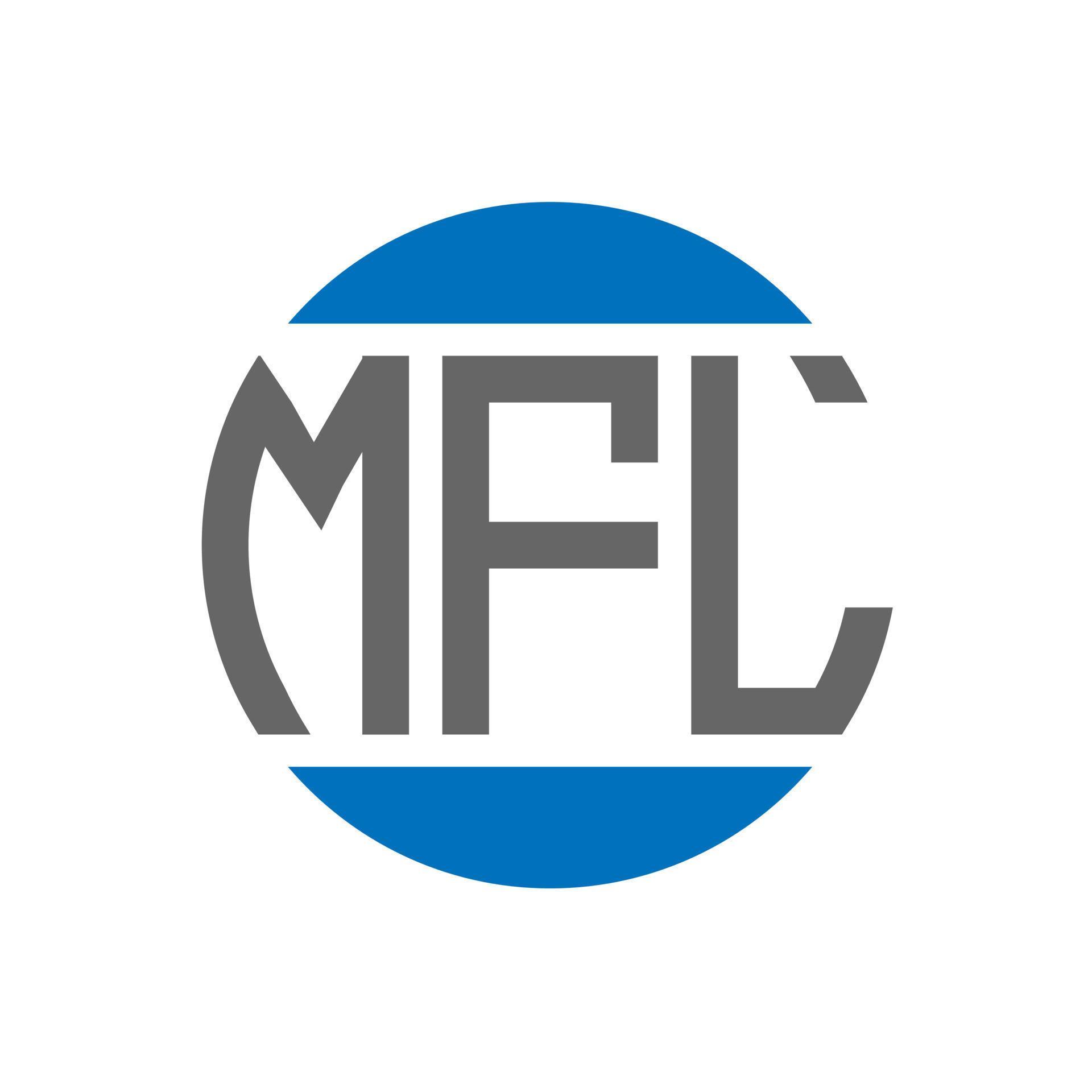 MFL letter logo design on white background. MFL creative initials circle logo concept. MFL ...