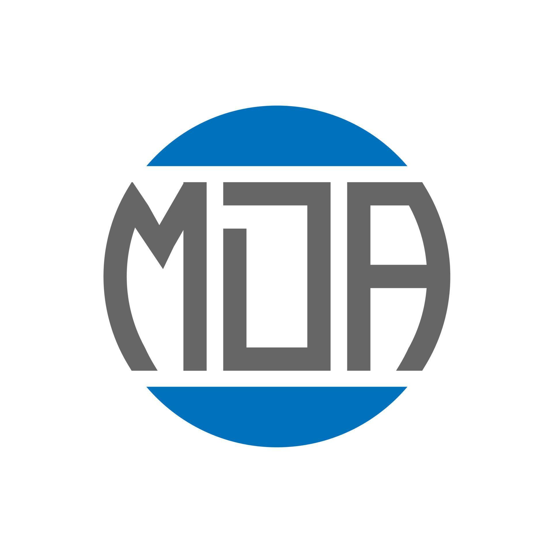 MDA letter logo design on white background. MDA creative initials circle logo concept. MDA ...