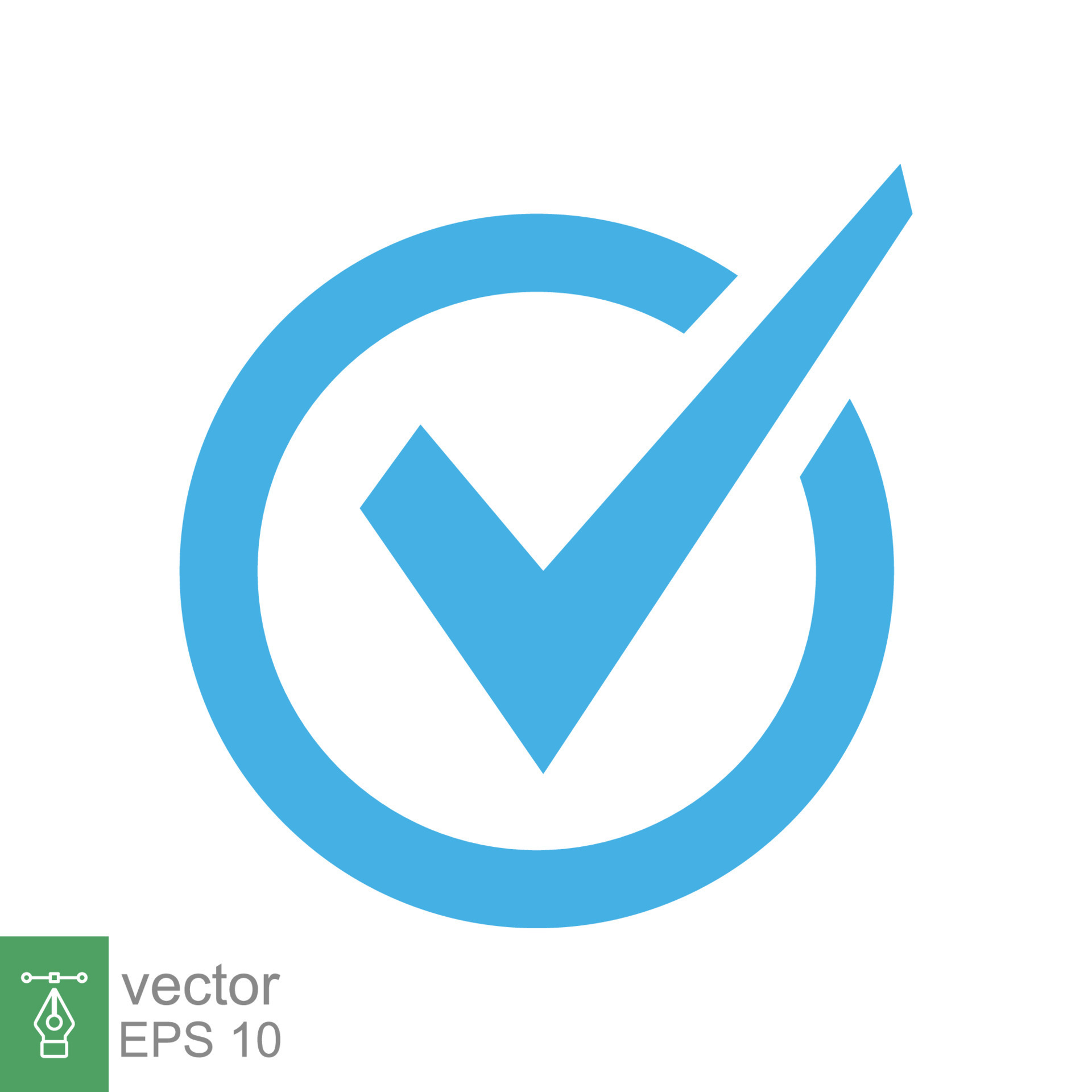 Check mark icon. Checkmark right symbol tick sign. Ok button correct ...