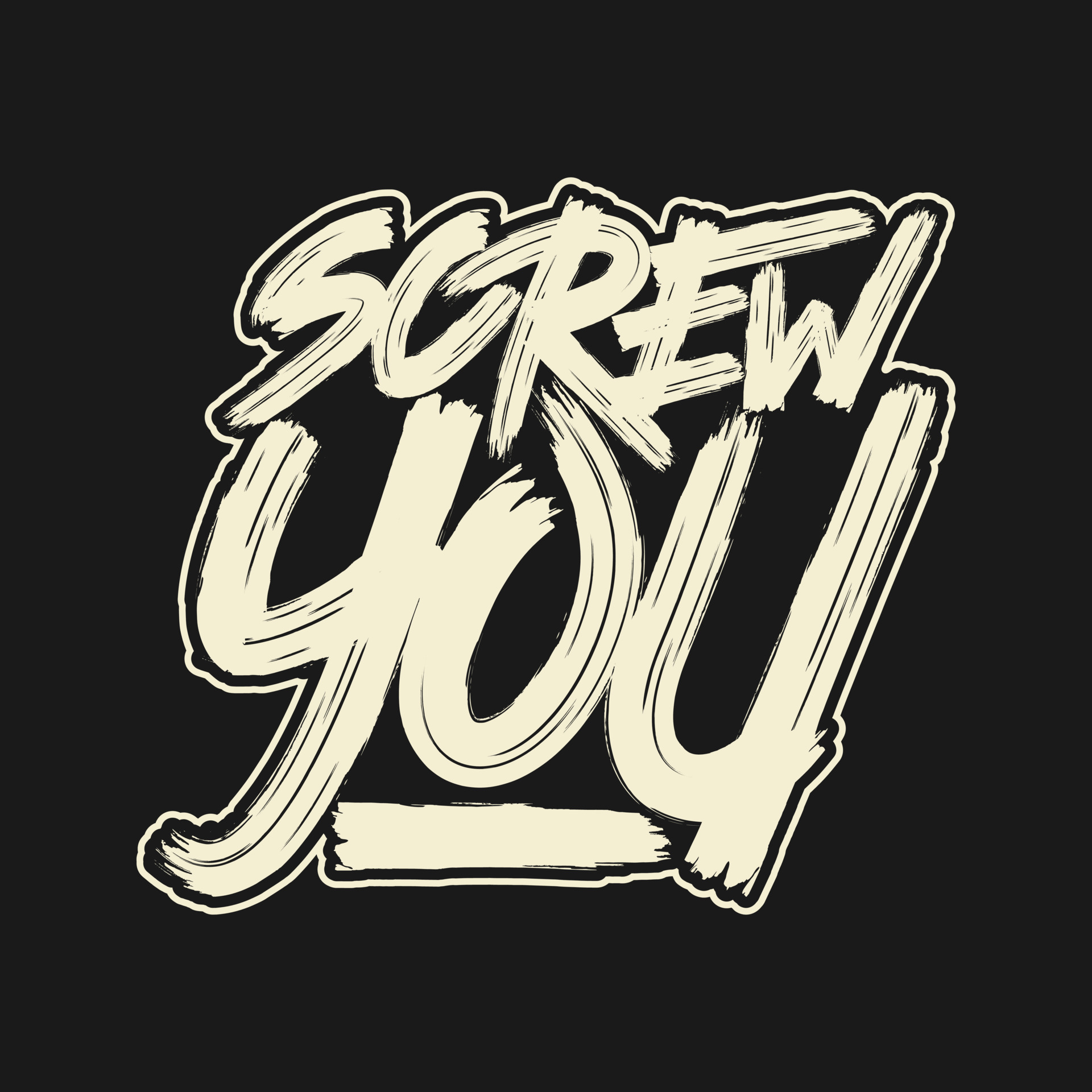 Screw You, Funny Typography Quote Design. 16241719 Vector Art at Vecteezy