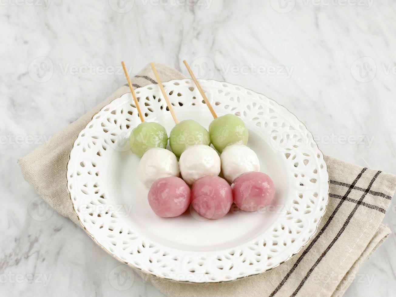 Sanshoku Dango. Three Colored Dumplings. 16243099 Stock Photo at Vecteezy