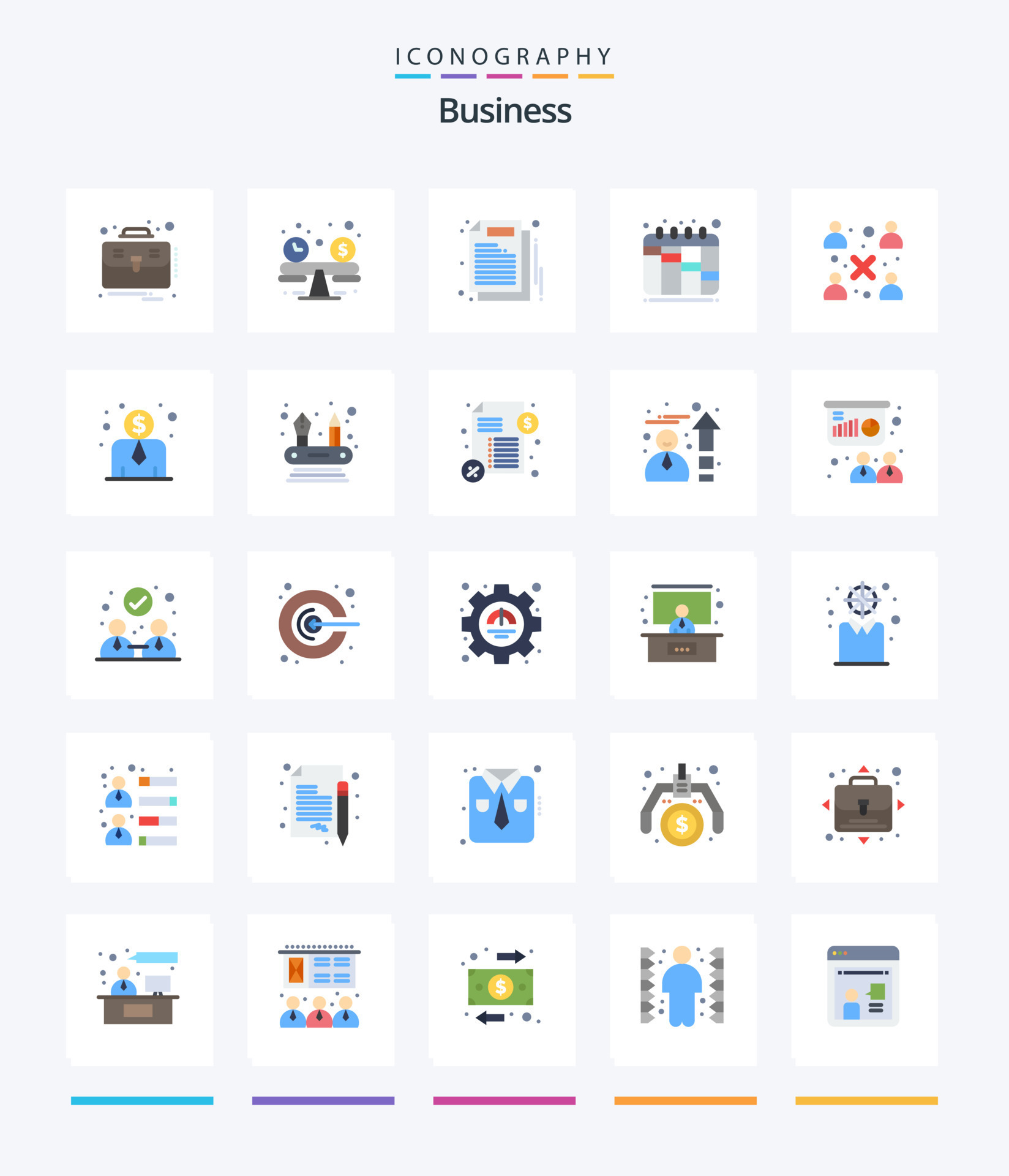Creative Business 25 Flat icon pack Such As workgroup. modern. document ...