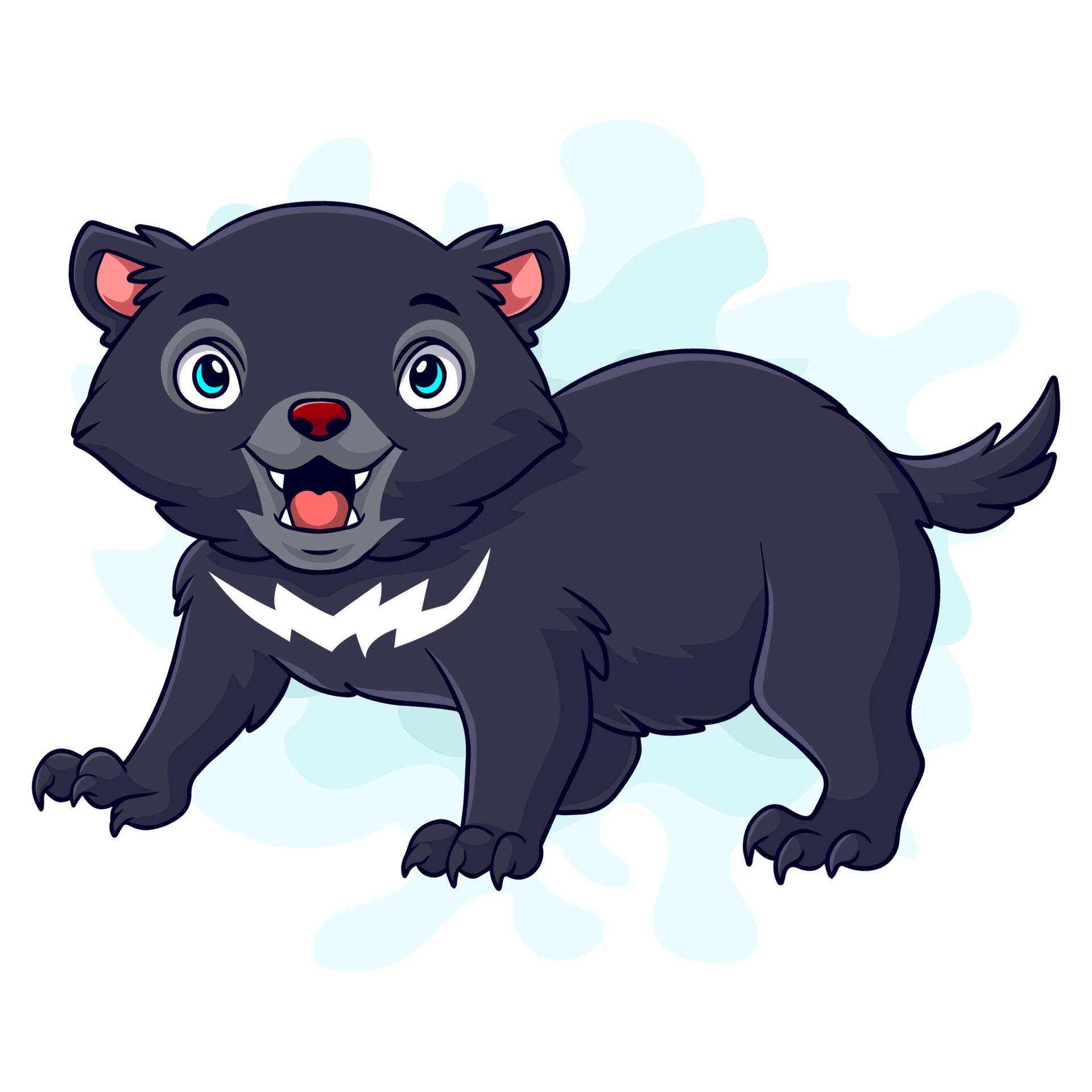 Cartoon Funny Tasmanian Devil Isolated On White Background 16245814 Vector Art At Vecteezy