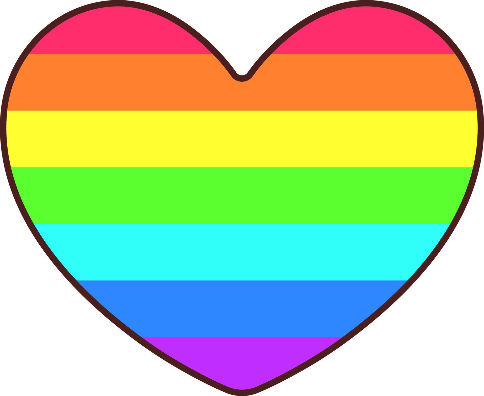 Heart Rainbow shape 16248824 Vector Art at Vecteezy