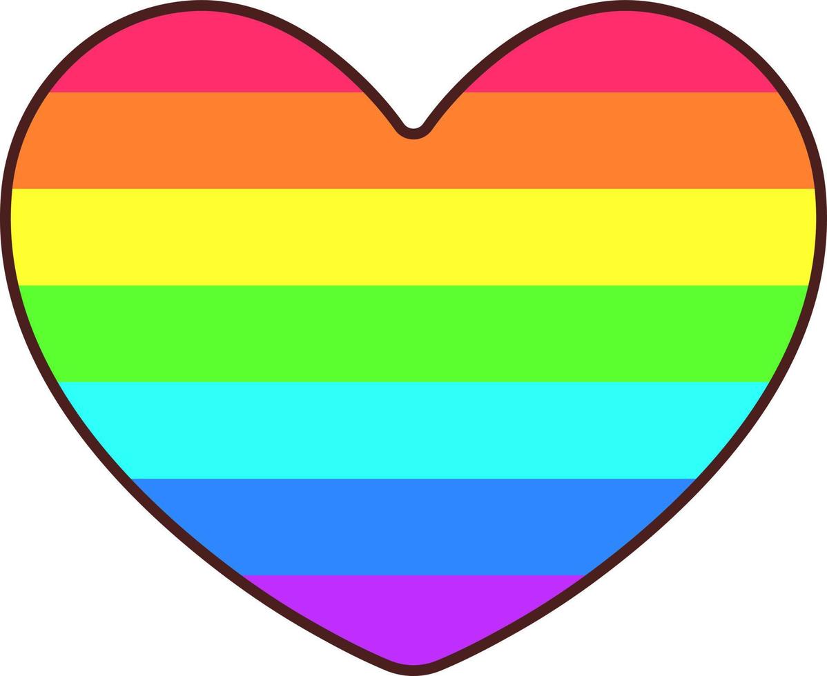 Heart Rainbow shape 16248824 Vector Art at Vecteezy
